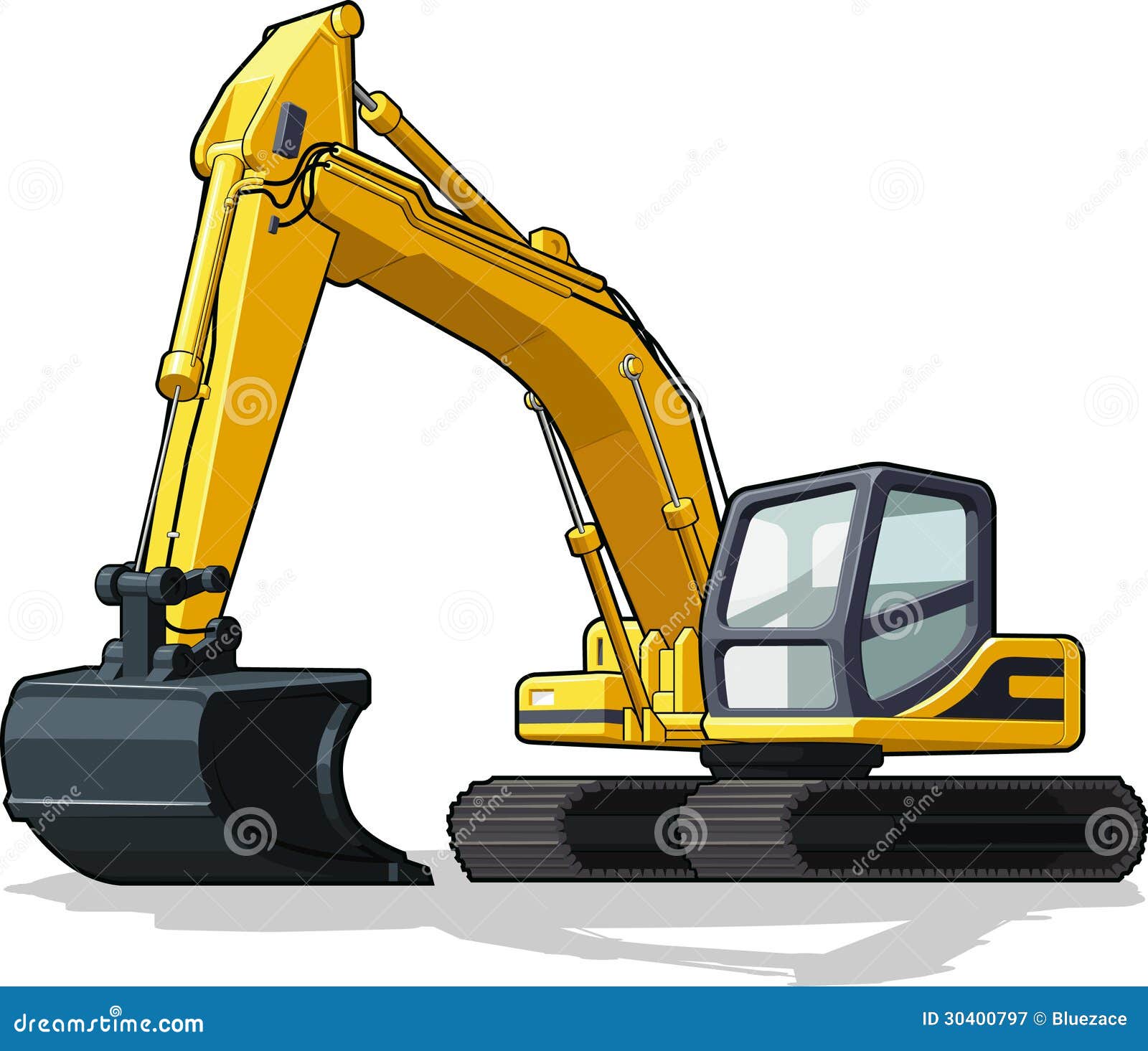Excavator stock vector. Illustration of building, excavating - 30400797