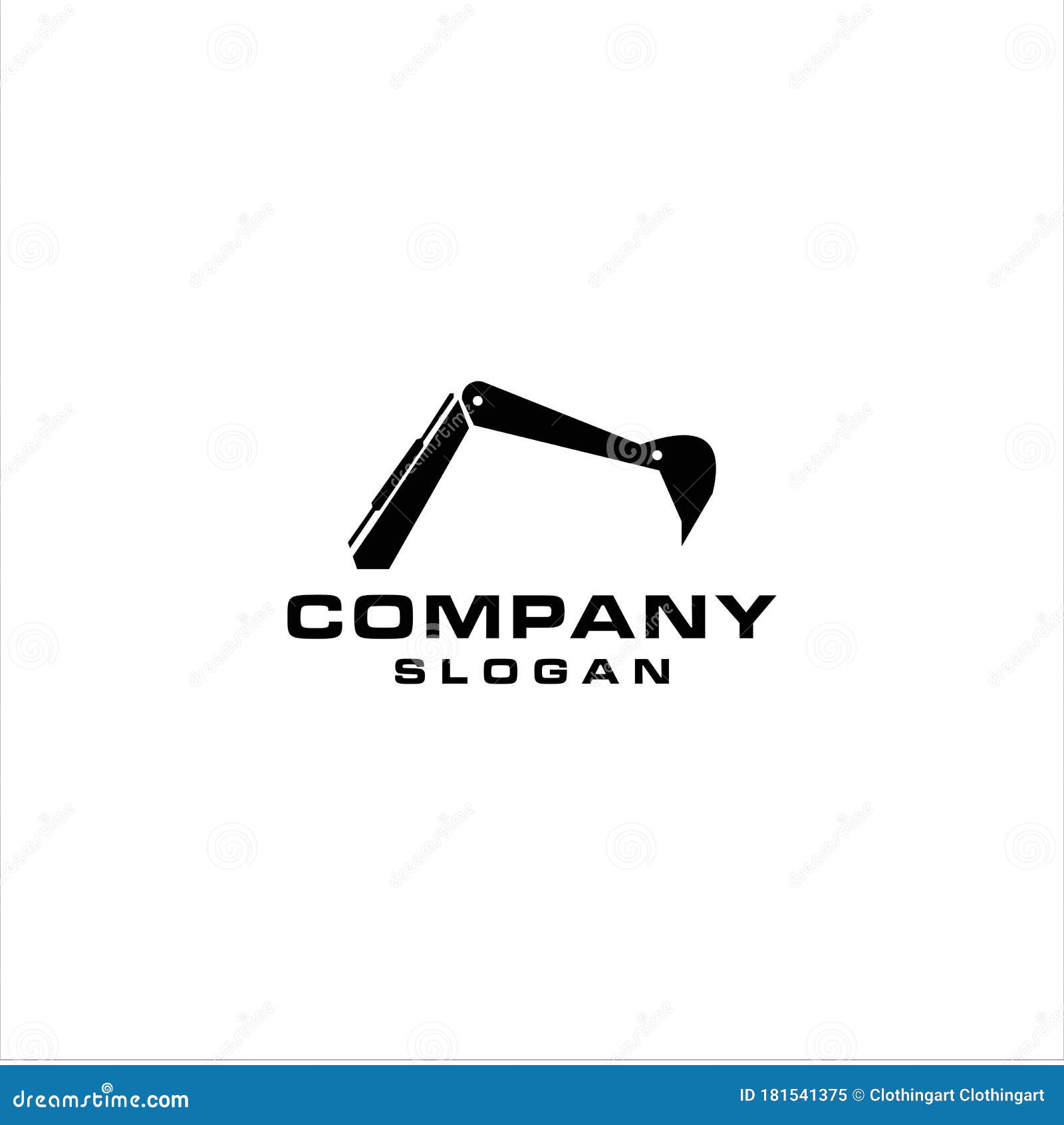 Excavator Vector Logo Design Abstract Stock Vector - Illustration of ...