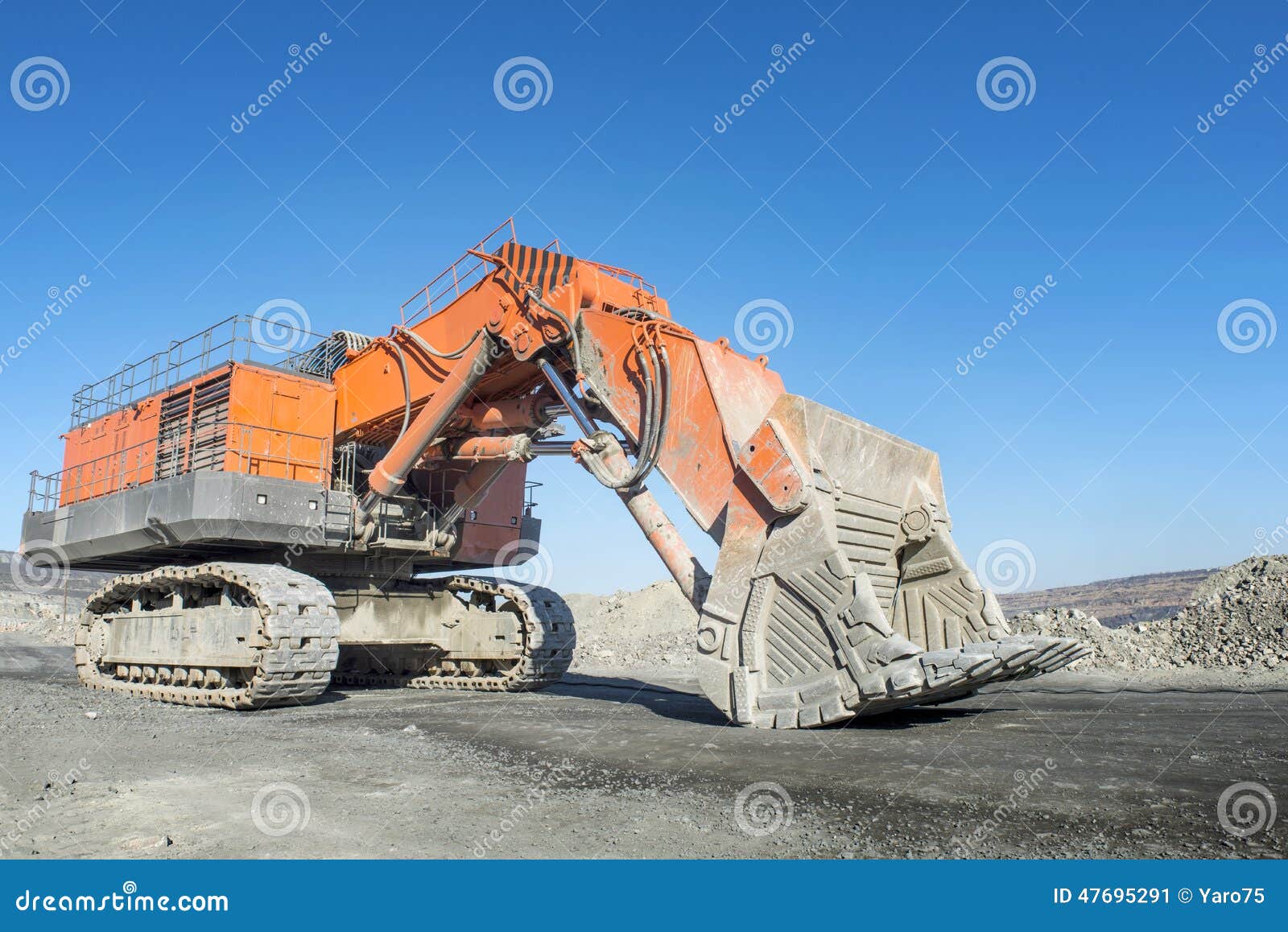 Excavator is waiting stock image. Image of mineral, employment - 47695291
