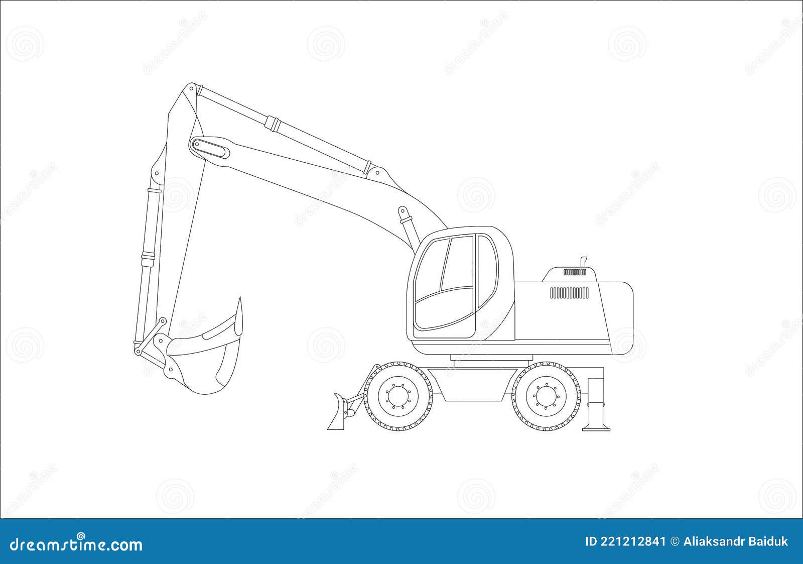 Excavator Wheel Bucket Vector Icon Design. 64x64 Pixel Perfect And ...