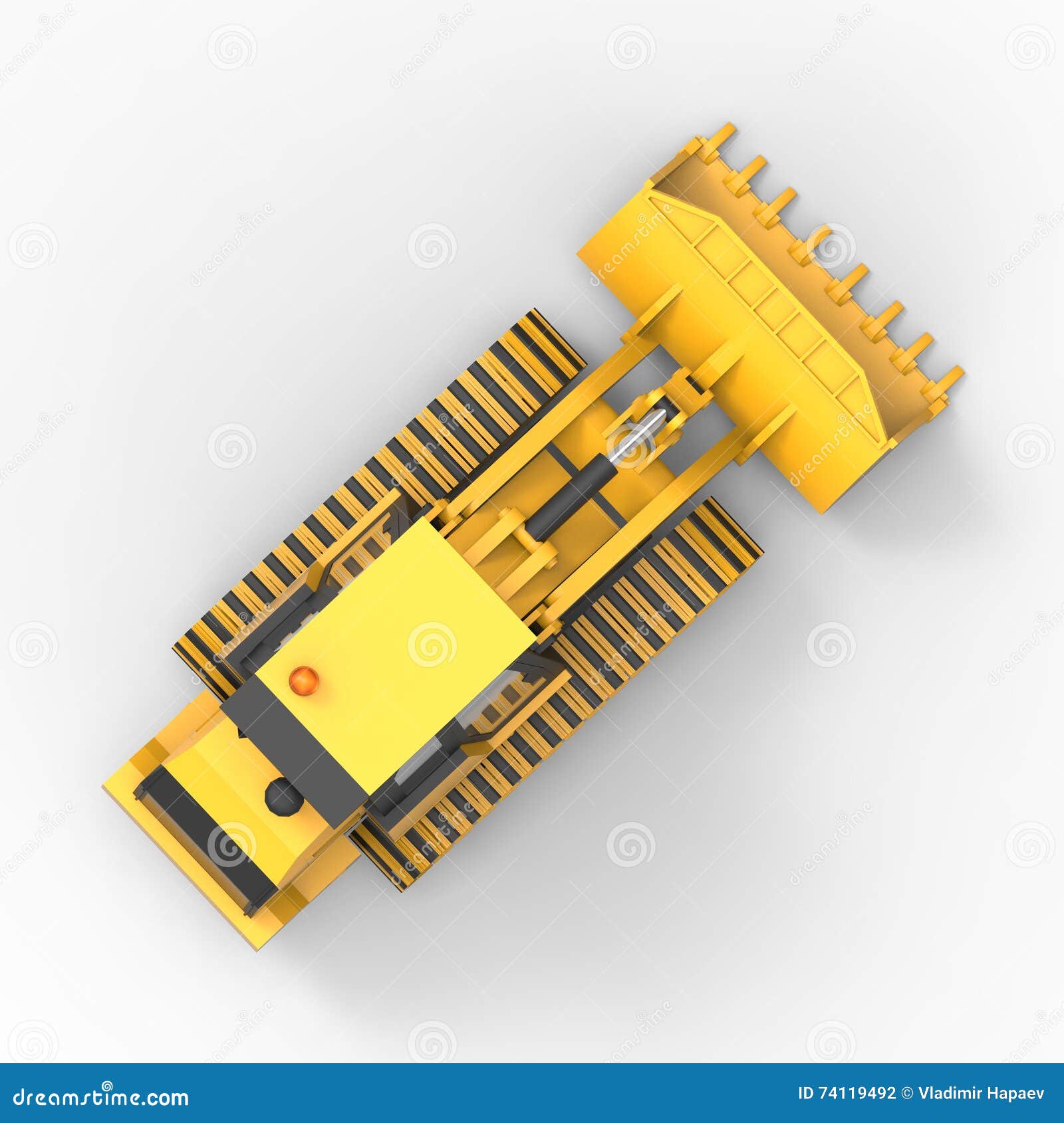 Excavator On A White Uniform Background. Backhoe Loader. 3d ... Excavator On A White Uniform Background. Backhoe Loader. 3d ...