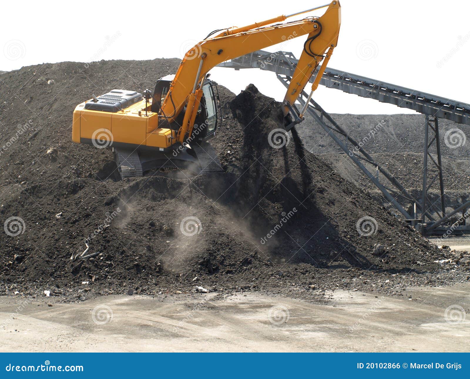Excavator at work stock photo. Image of machinery, grader - 20102866