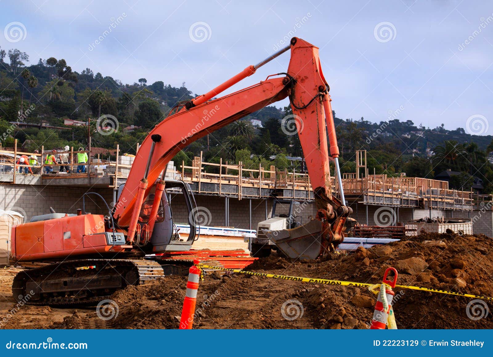 Excavator at Work stock image. Image of excavator, industrial - 22223129