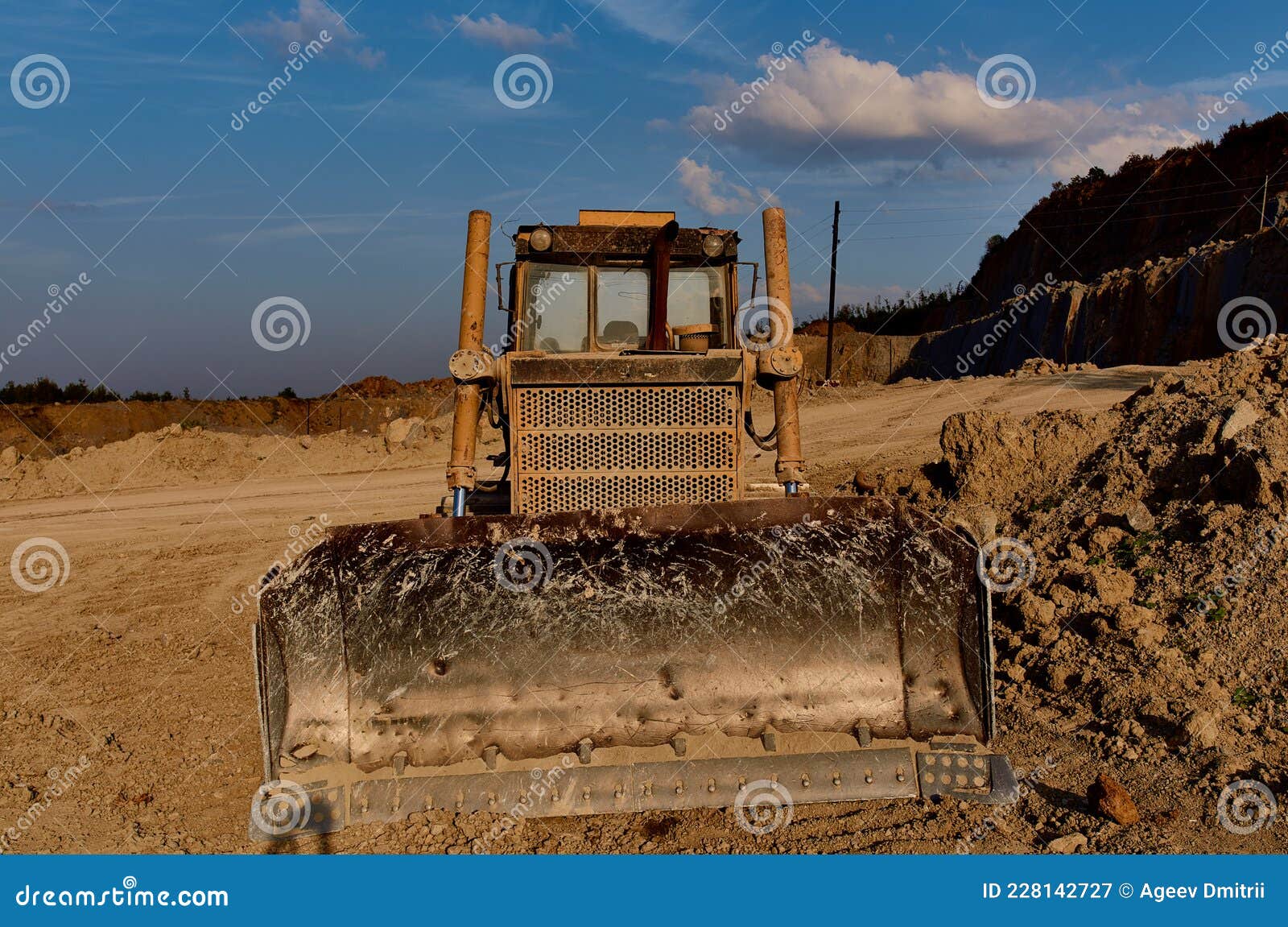 Excavator Work Construction Work Geology Construction Stock Image ...