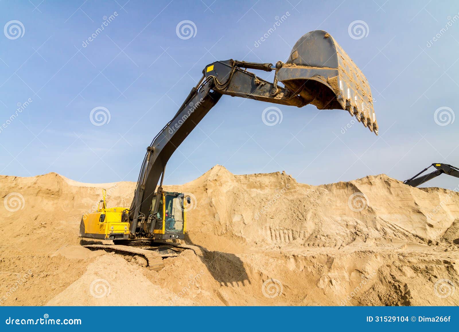Excavator at Work stock photo. Image of building, picking - 31529104