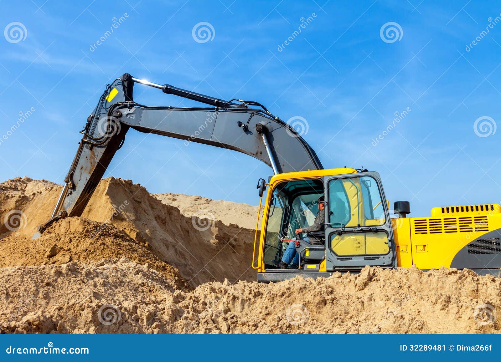 Excavator at Work stock image. Image of building, industrial - 32289481