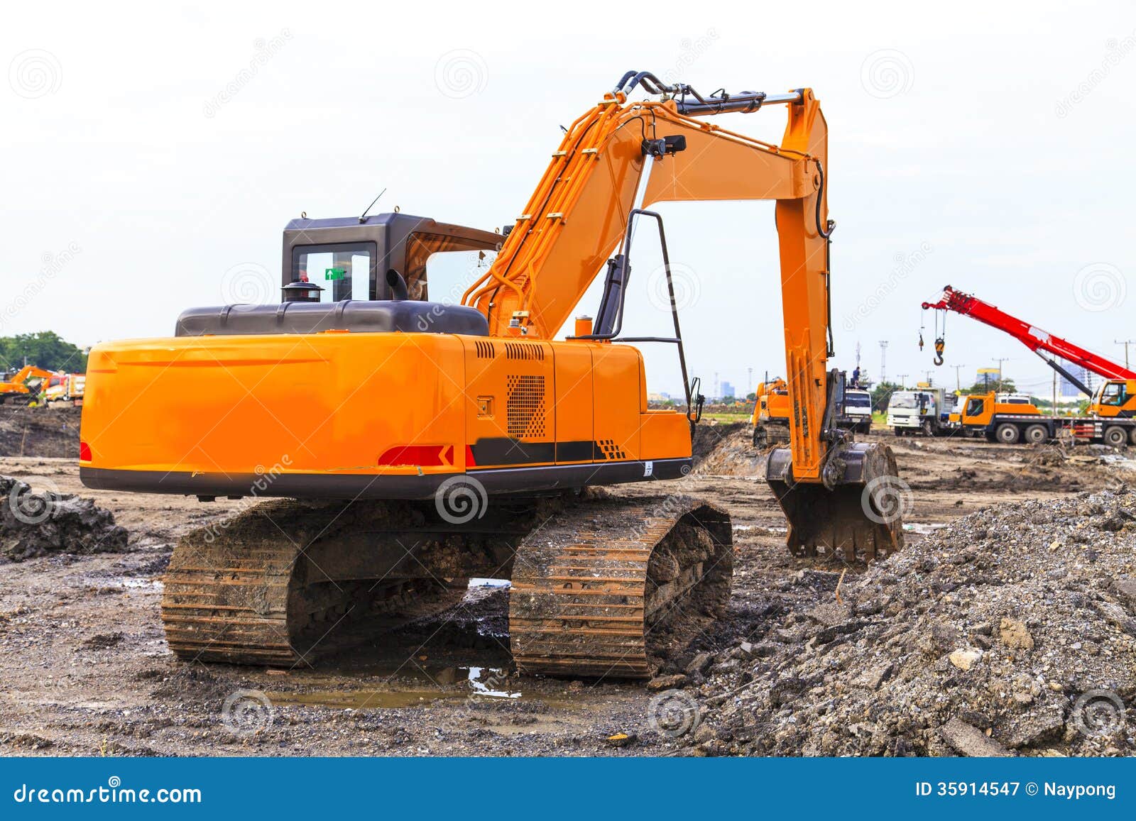 Excavator stock image. Image of excavation, force, machine - 35914547