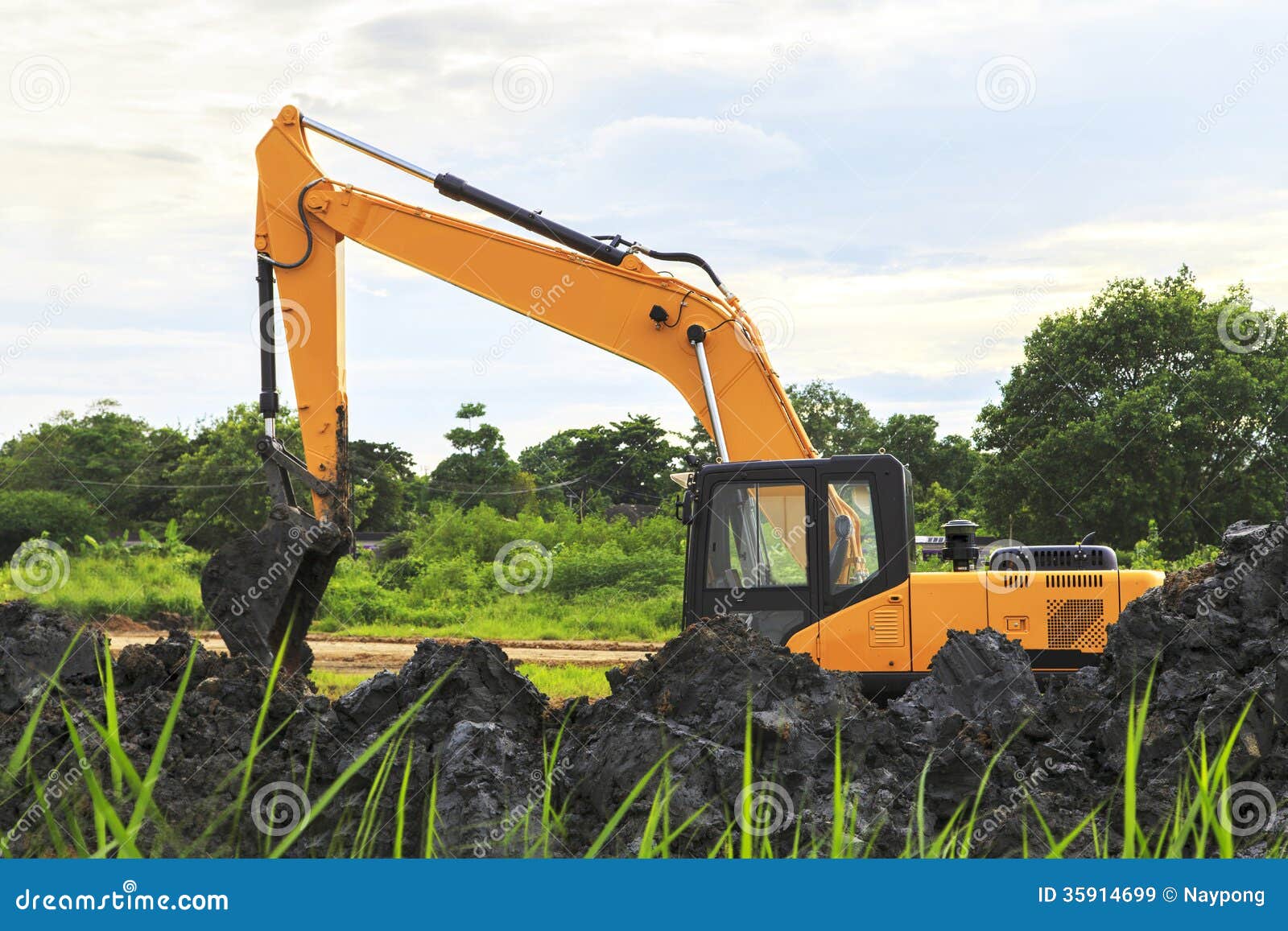 Excavator stock image. Image of construction, activity - 35914699