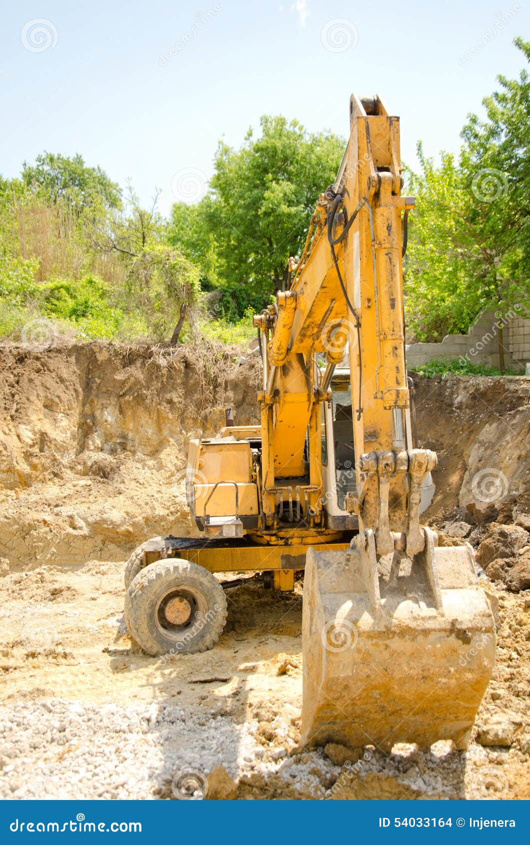 The excavator working stock photo. Image of excavator - 54033164