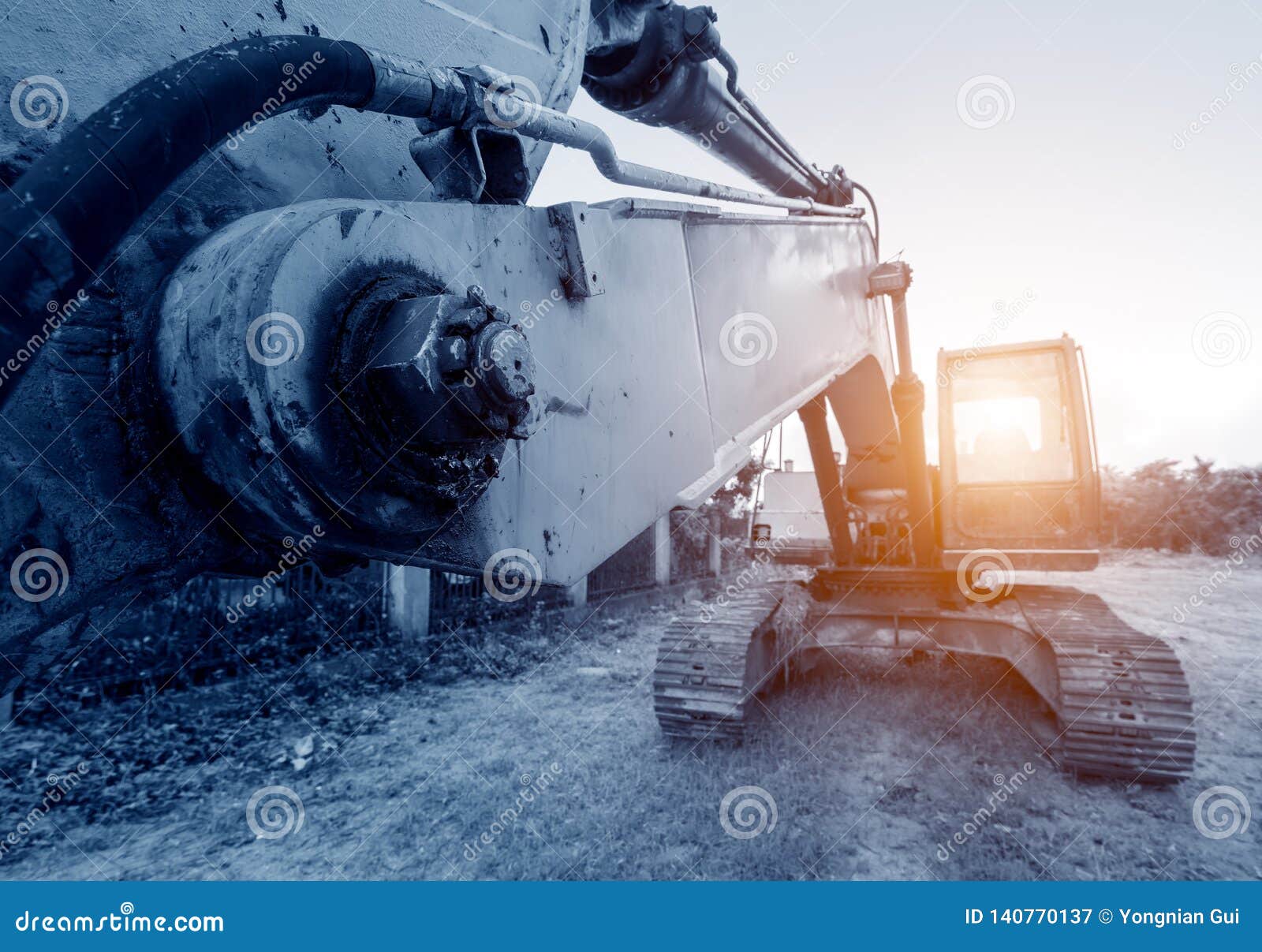 Excavator at work stock image. Image of industry, excavator - 140770137
