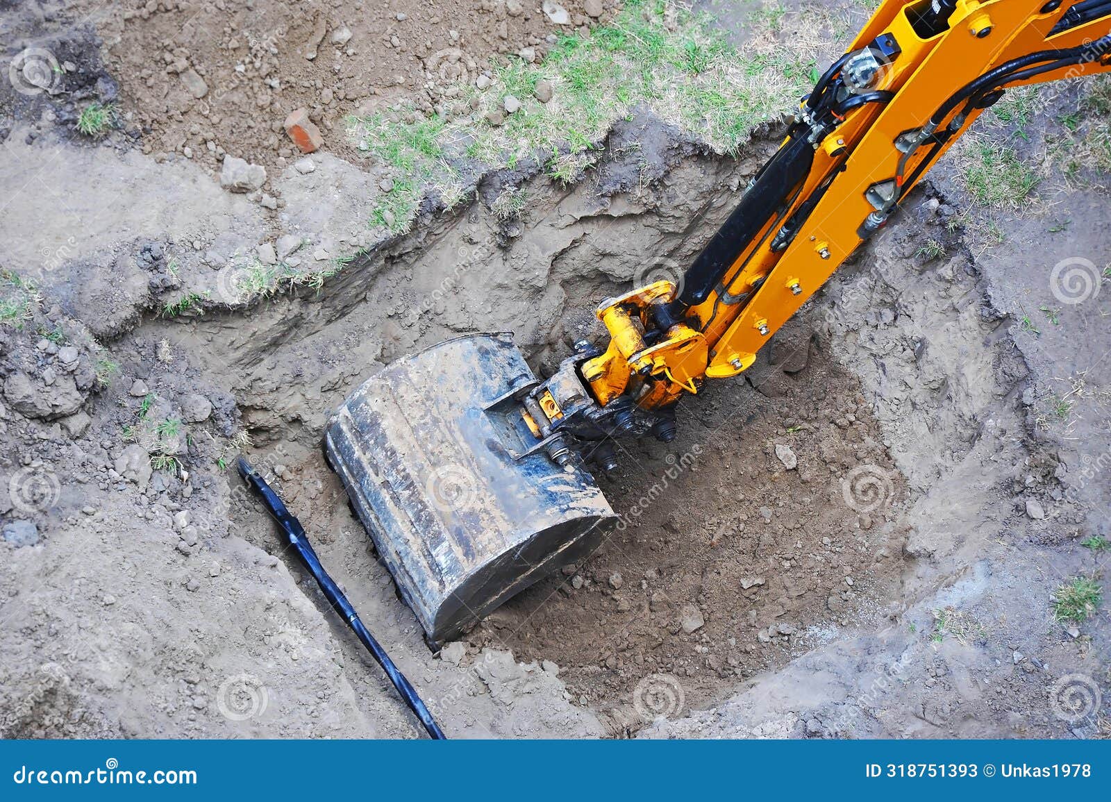 Excavator Working with Soil Stock Image - Image of shovel, business ...