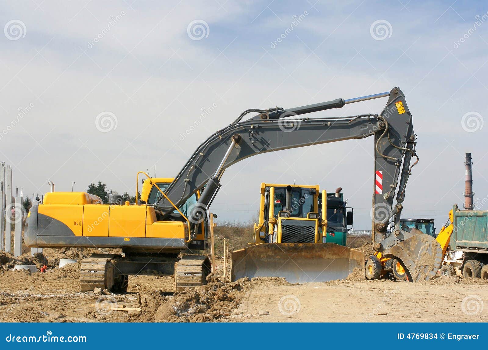 Excavators 1 stock photo. Image of bulldozer, building - 4769834