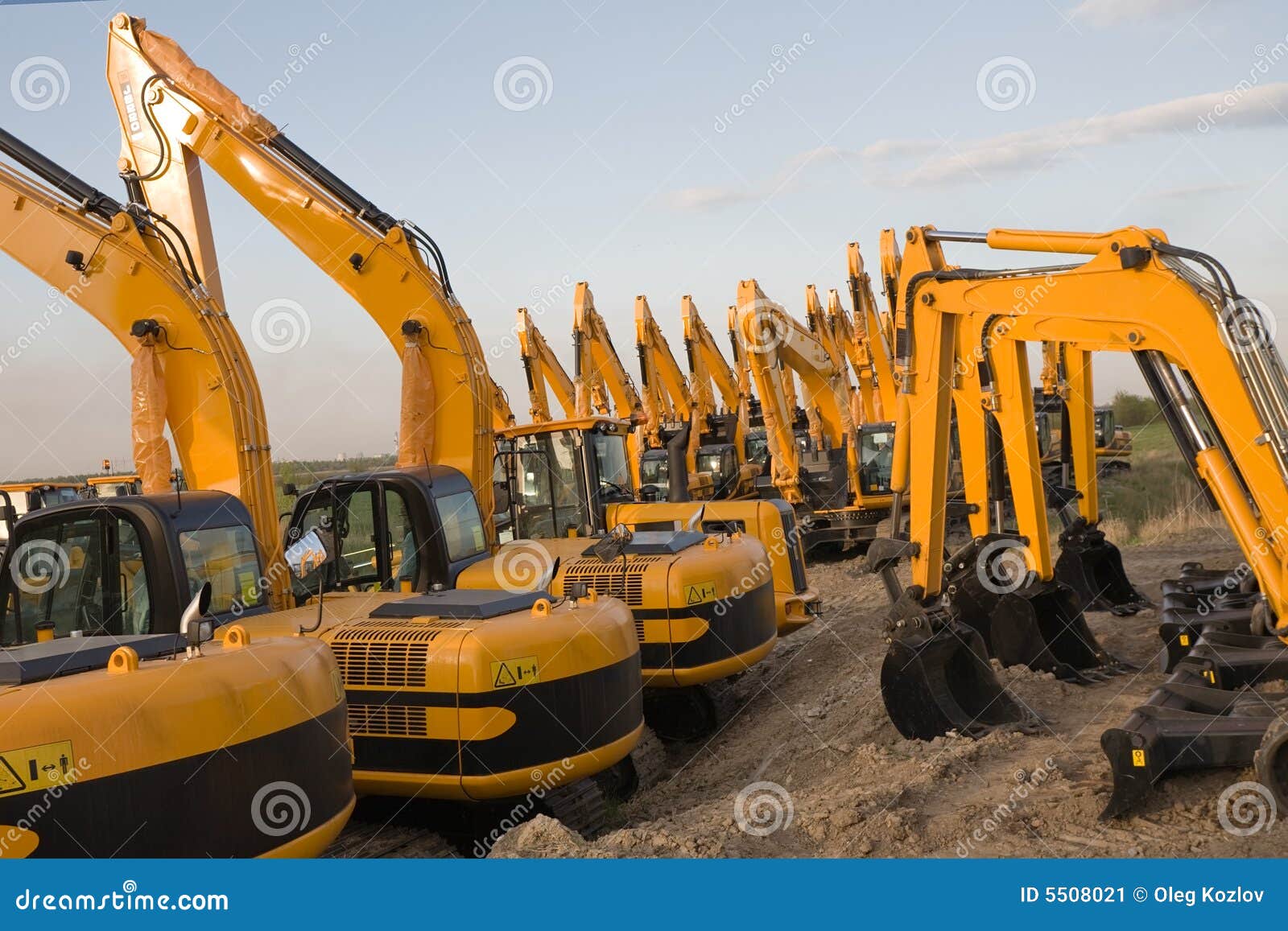 Excavators stock image. Image of excavator, digging, blue - 5508021