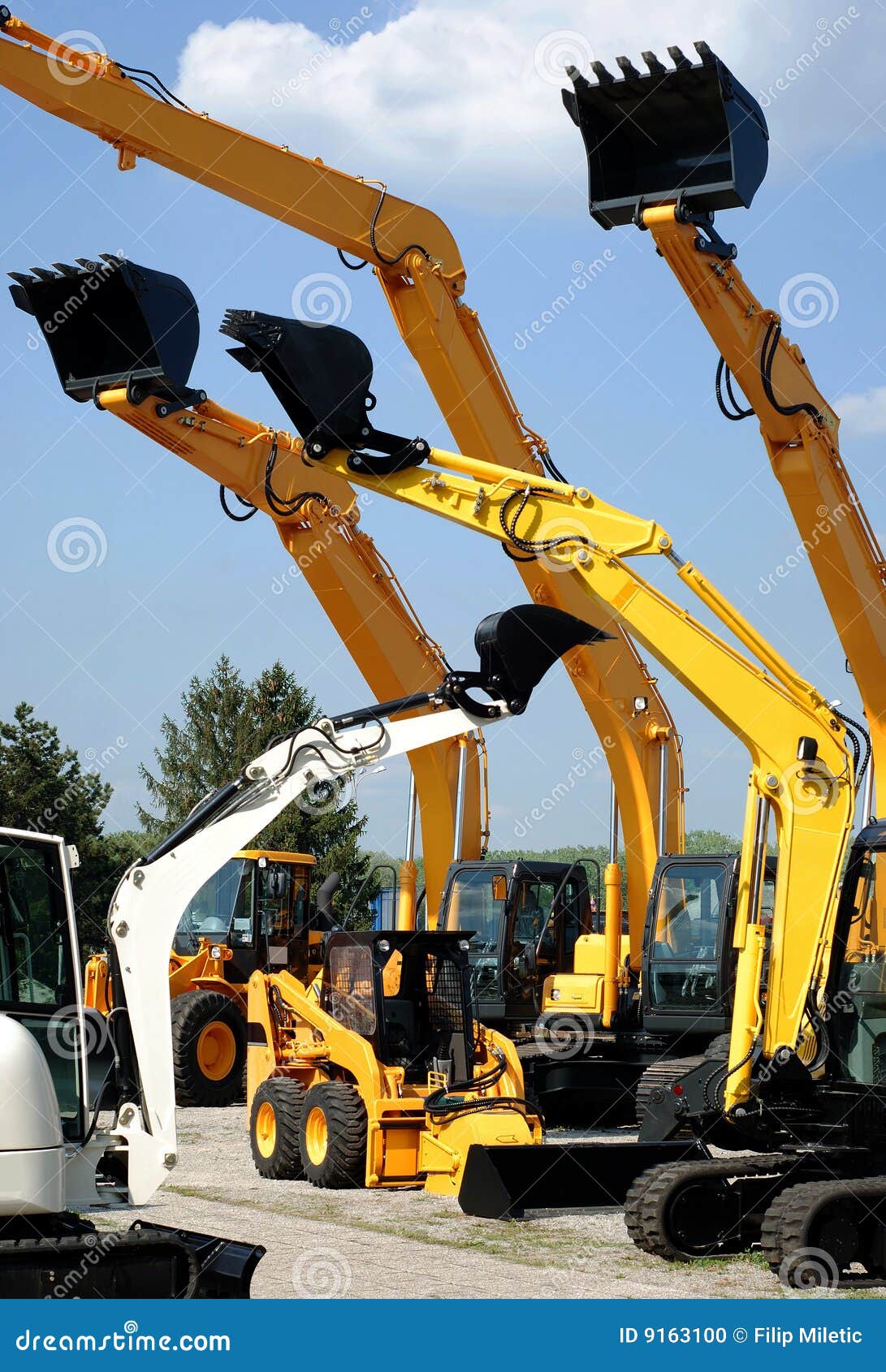Excavators stock photo. Image of construction, engineering - 9163100