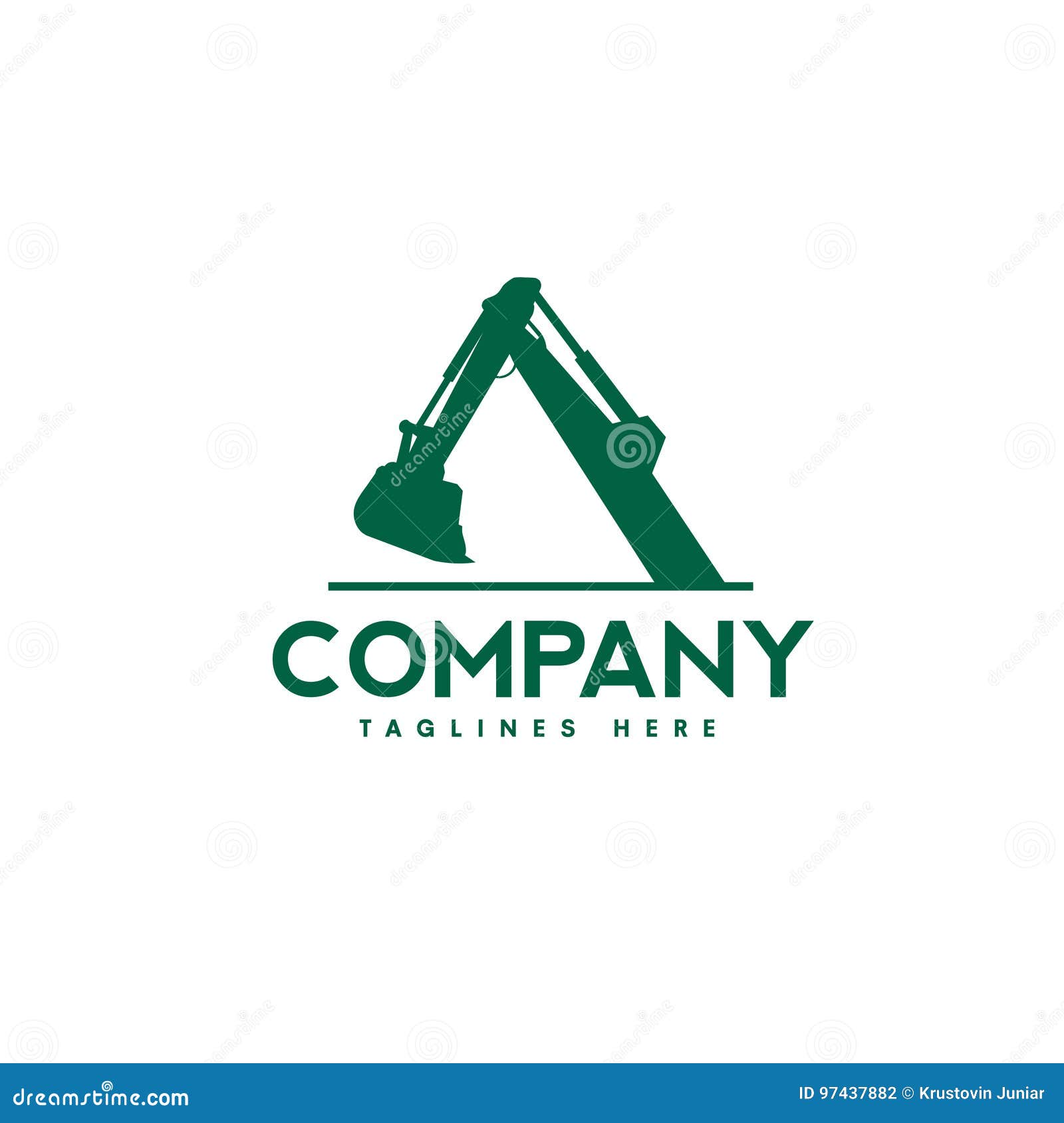 Excavators Construction Machinery Logo Stock Vector - Illustration of ...