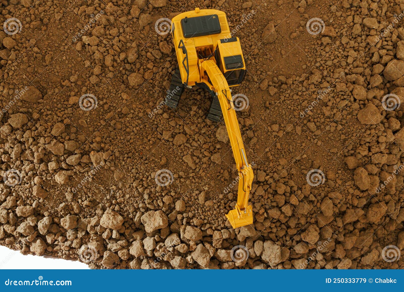Excavators are Digging Soil ,Top View Stock Image - Image of model ...