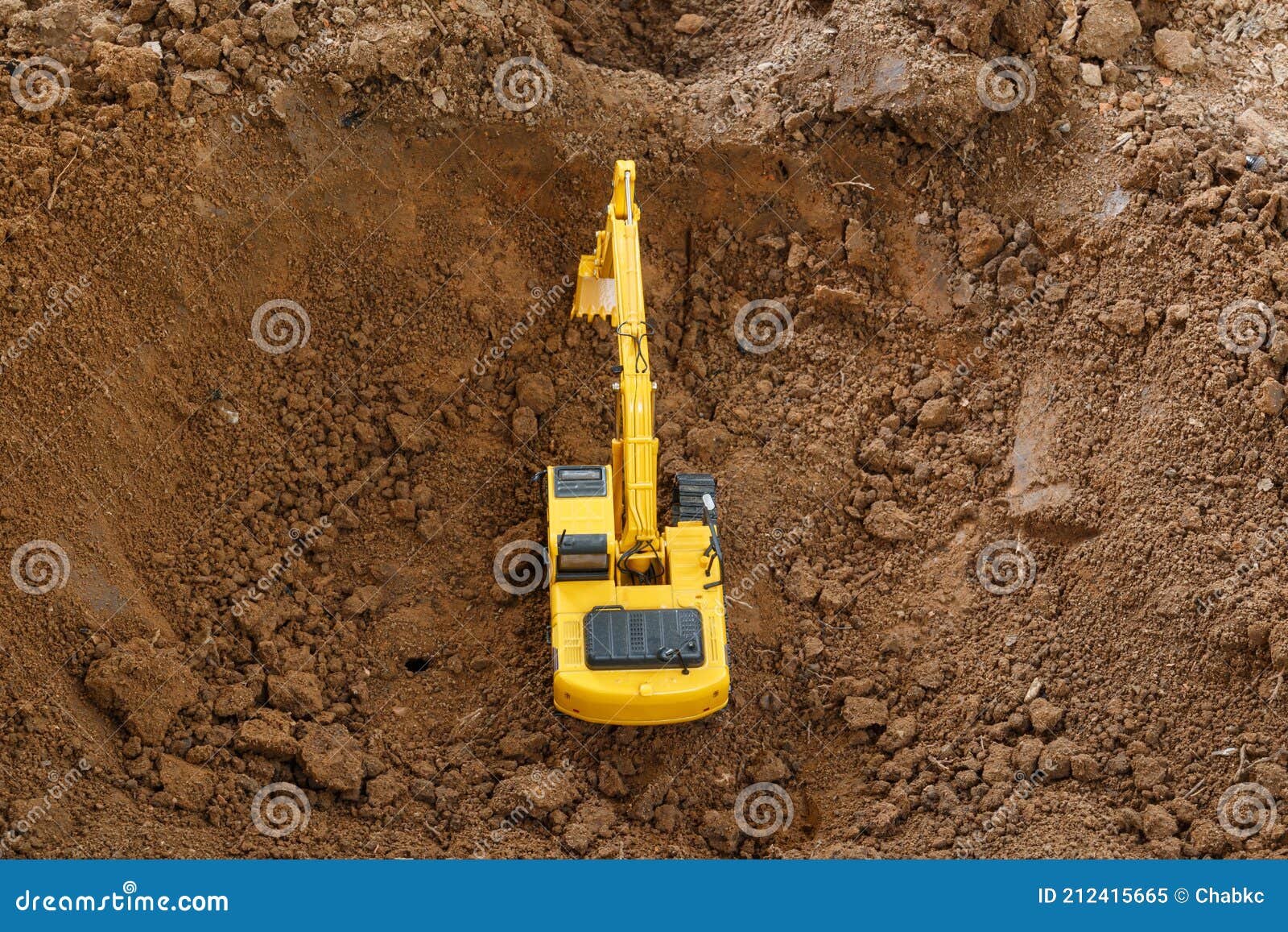 Excavators Loader are Digging the Soil Stock Image - Image of digger ...