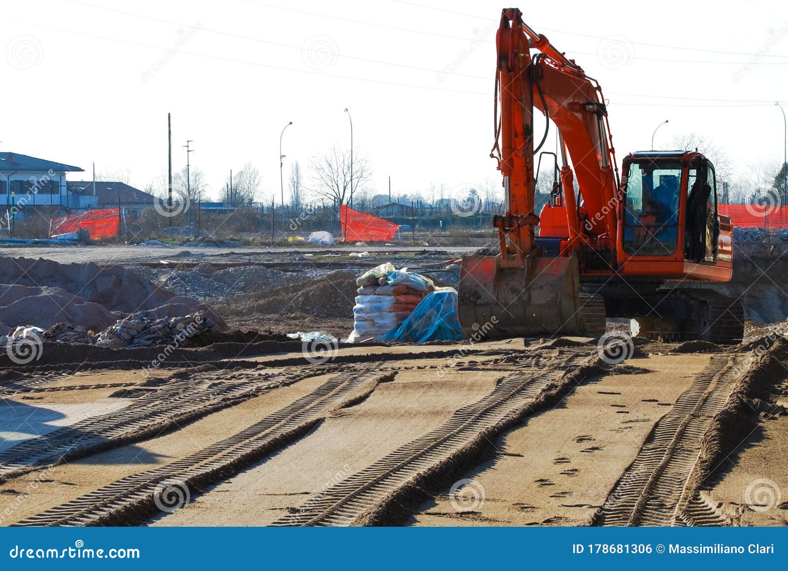 Excavators Machine on a Construction Site Stock Photo - Image of ...