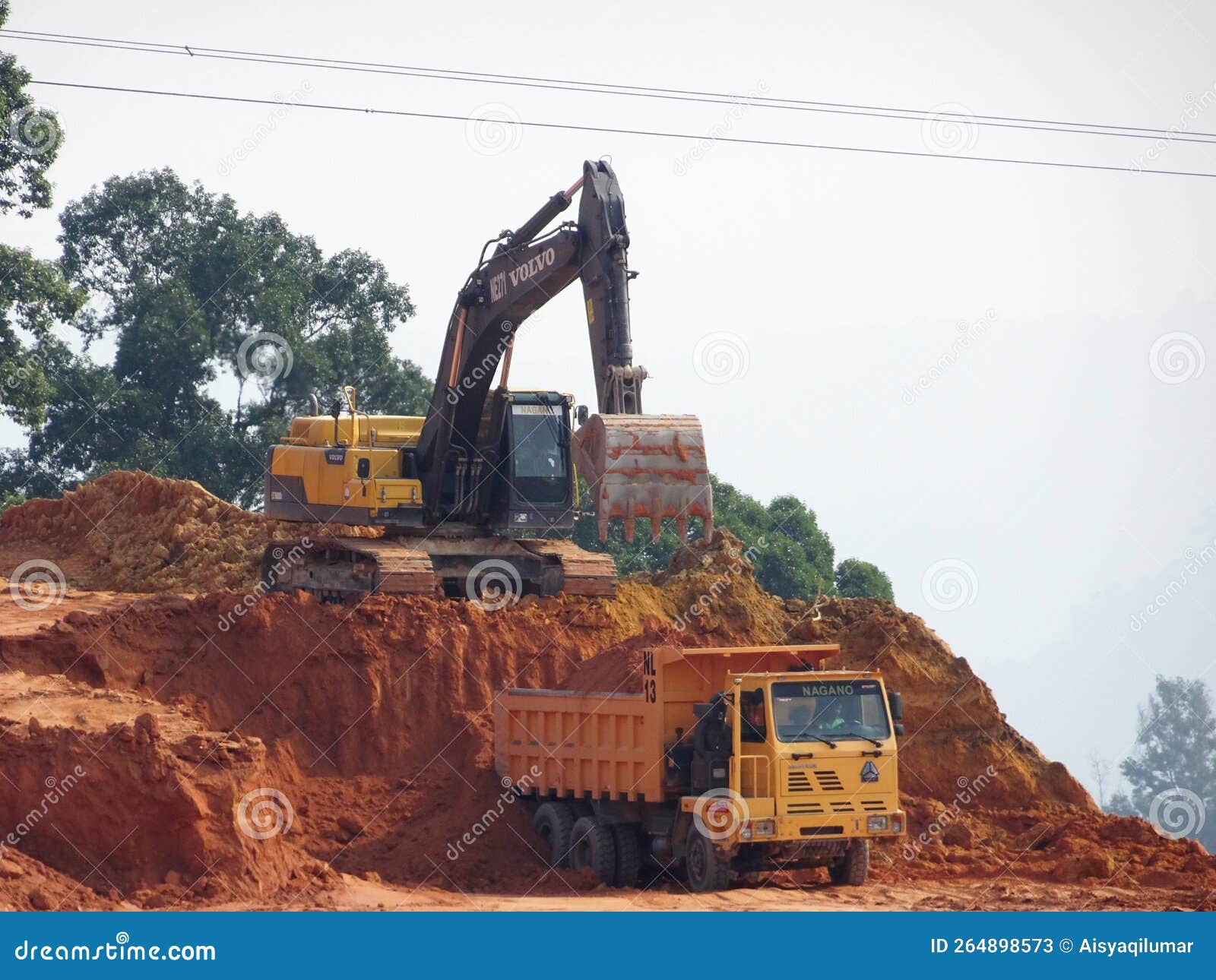 Excavators Machine at the Construction Site. it is Used To Excavate and ...