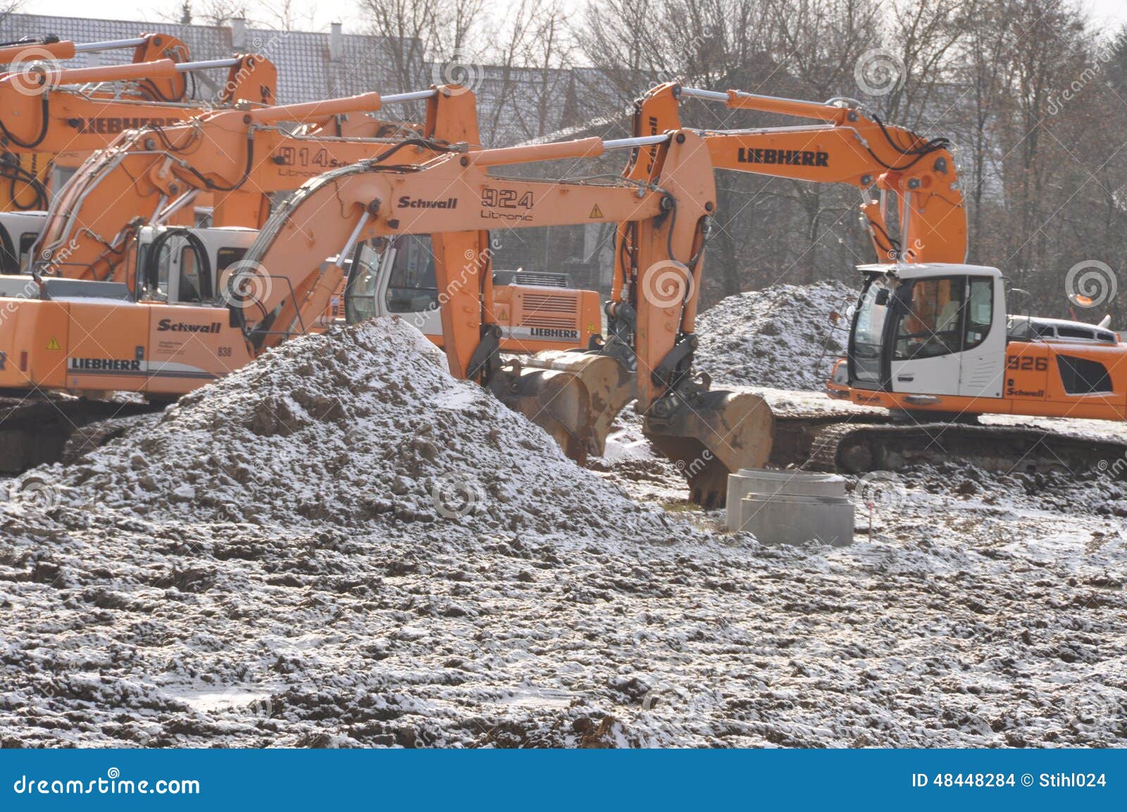 Excavators editorial stock image. Image of standstill - 48448284