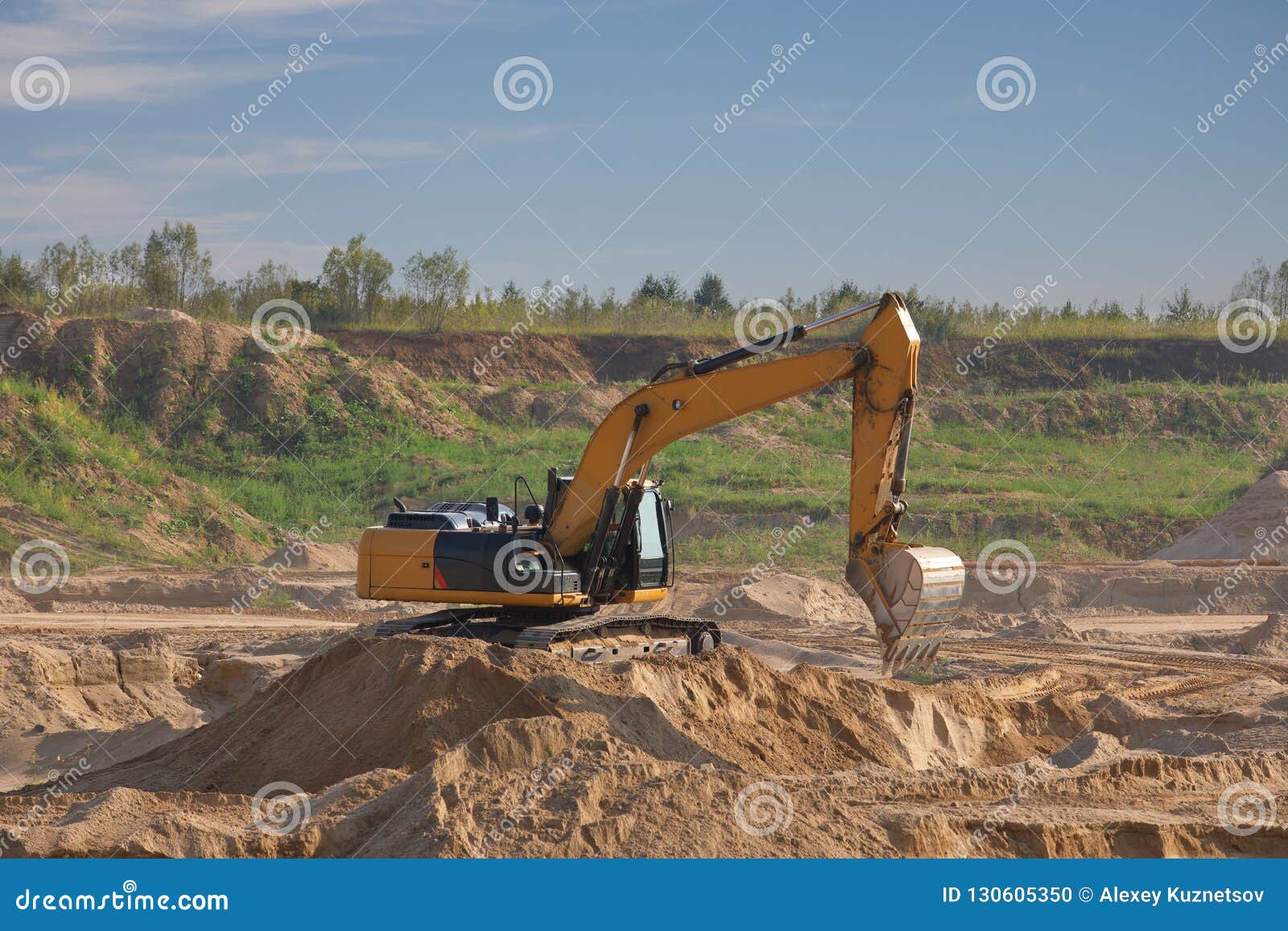 Excavators work stock photo. Image of industrial, digger - 130605350