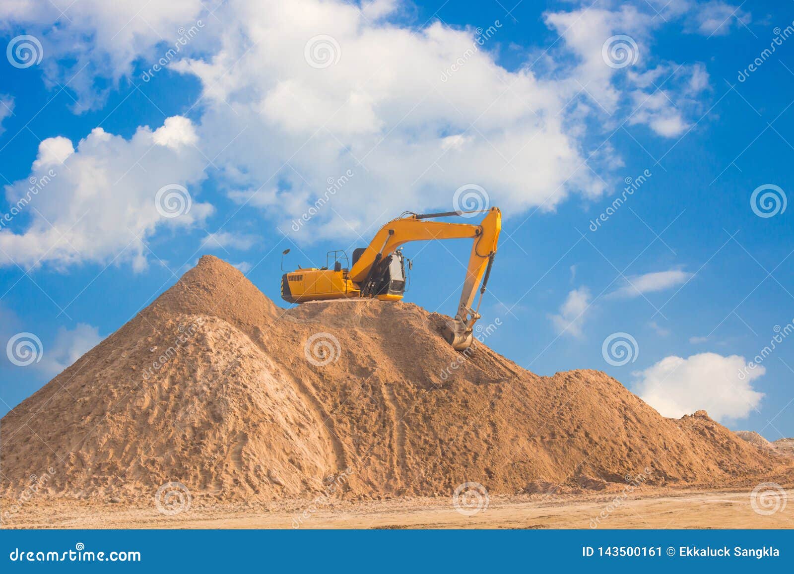 Excavators Work On Soil Piles For Construction Royalty-Free Stock Photo ...