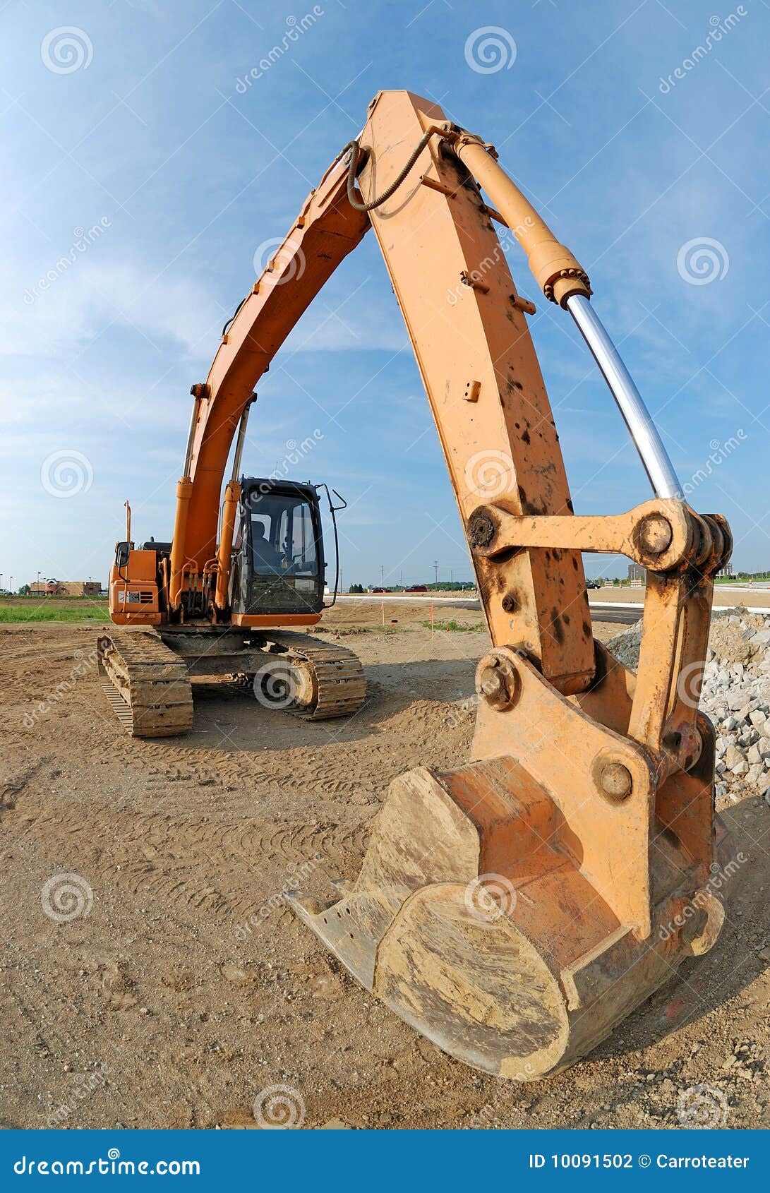 Excavatrice photo stock. Image du machine, earthmover - 10091502