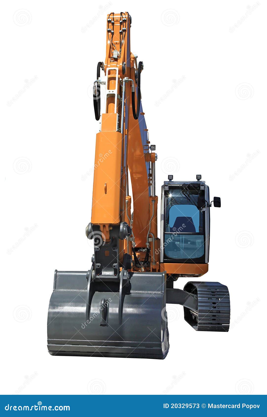 Excavatrice image stock. Image du isolement, machine - 20329573