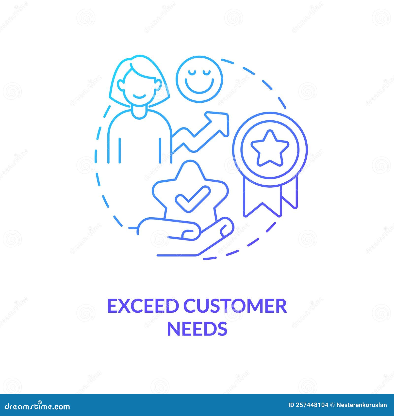 Exceed Customer Needs Concept Icon Vector Illustration | CartoonDealer ...