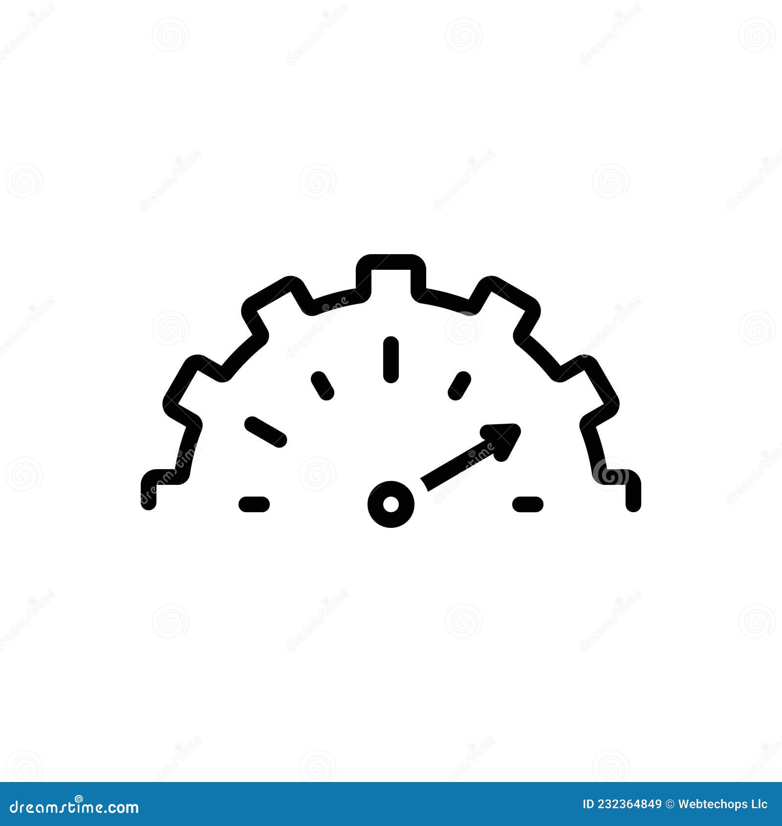 Black Line Icon for Exceed, Indicator and Dashboard Stock Vector ...