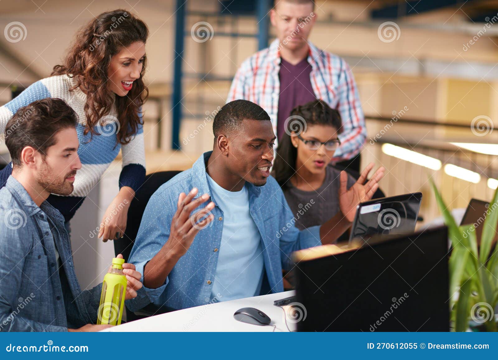 We Exceeded Our Target Another Month in a Row. Team of Colleagues Using ...