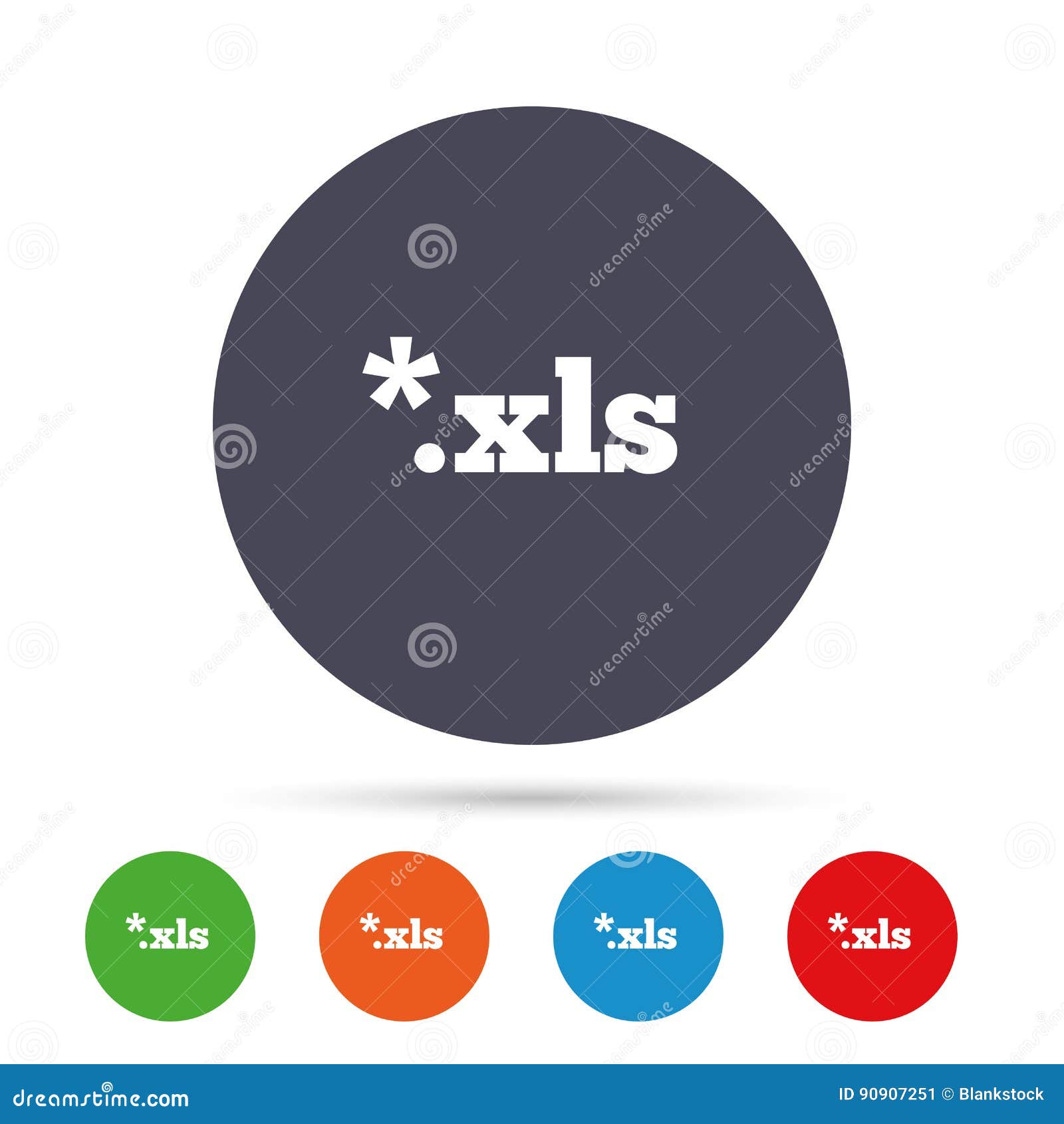 Excel File Document Icon. Download Xls Button Stock Vector ...
