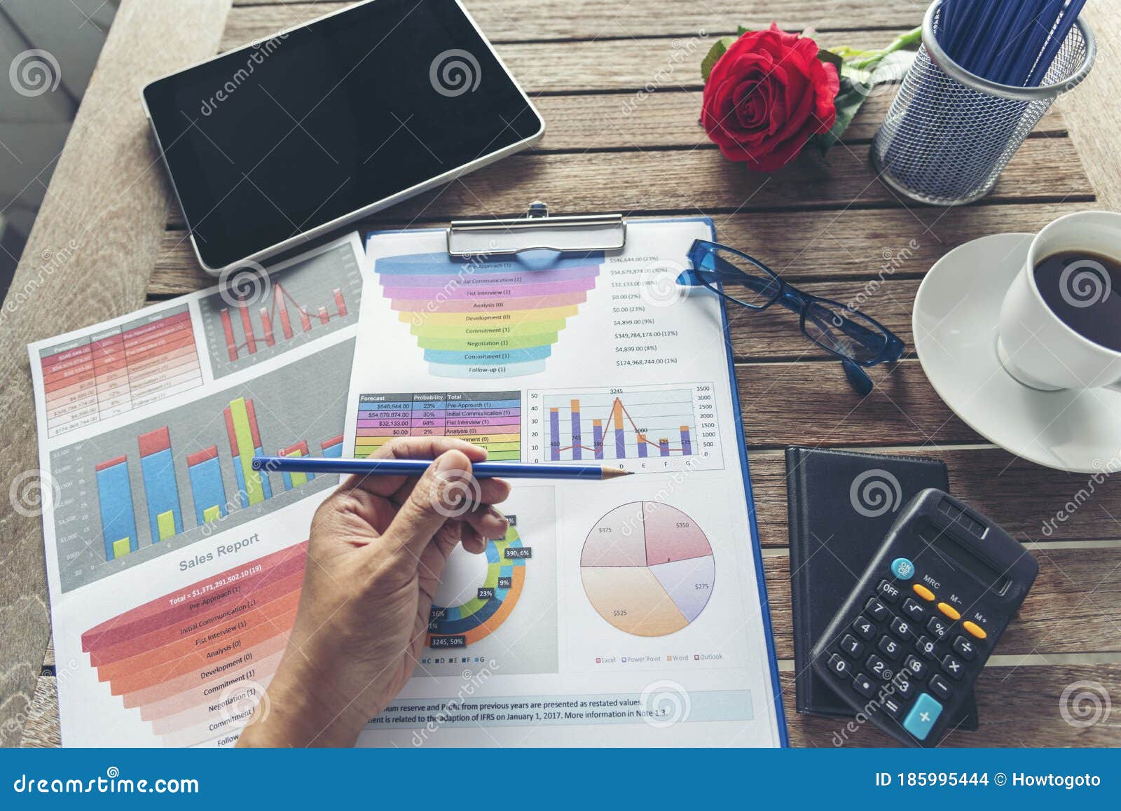 Excel Graph with Spreadsheet Document Showing Information Financial ...