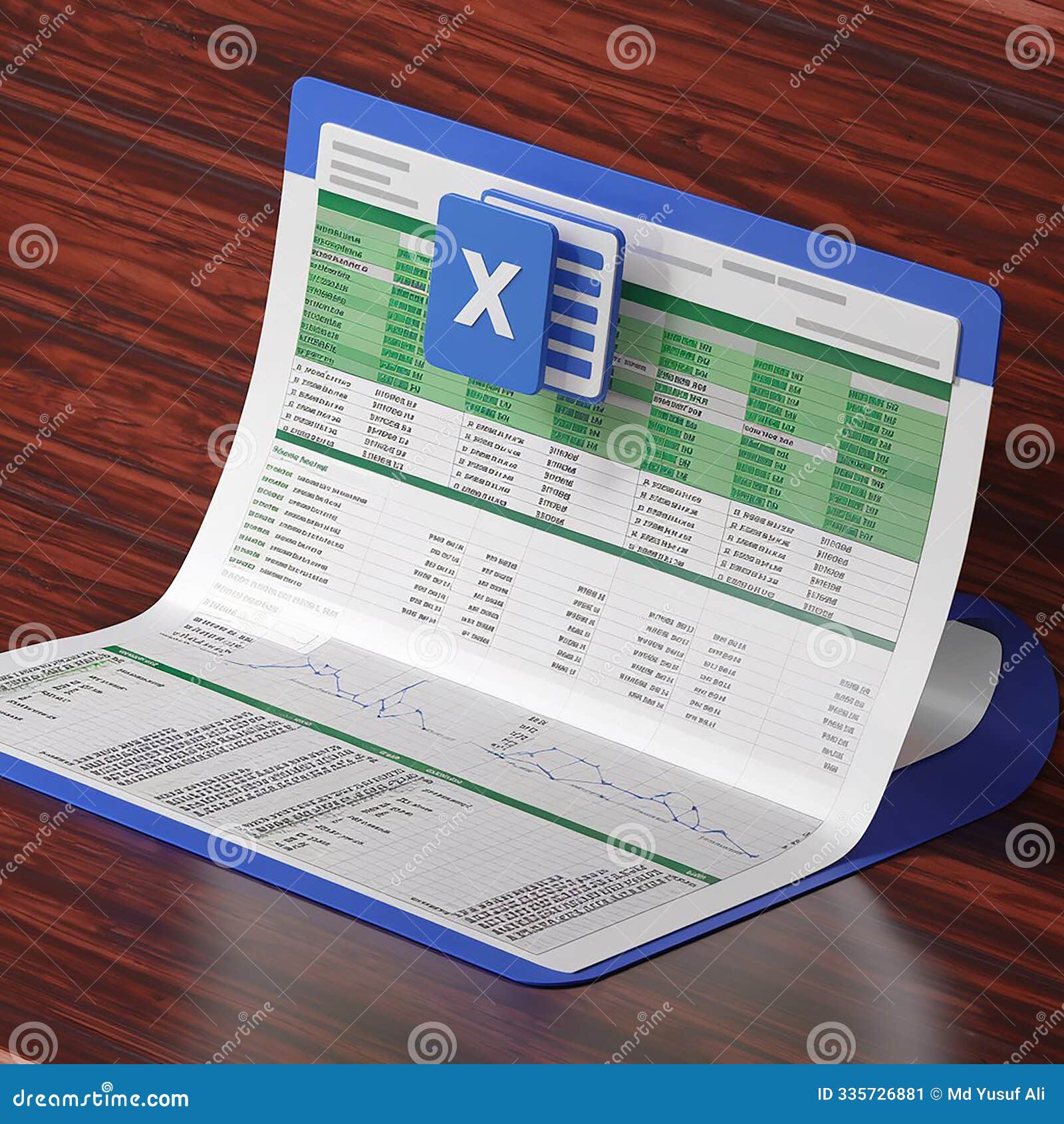 Excel Power - 3D Microsoft Office Excel in Action. Digital Data ...