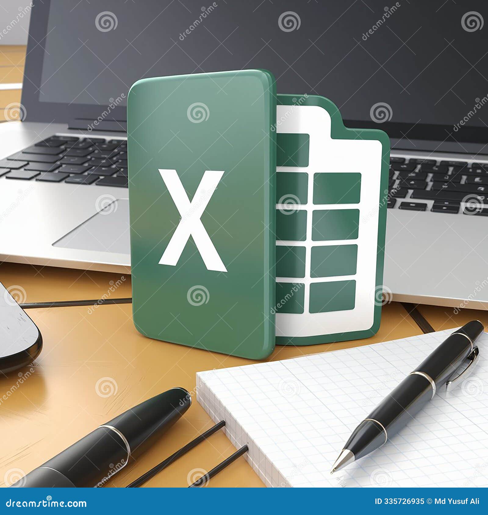 Excel Power - 3D Microsoft Office Excel in Action. Digital Data ...