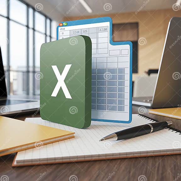 Excel Power - 3D Microsoft Office Excel in Action. Digital Data ...