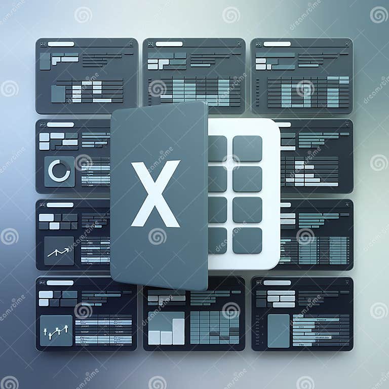 Excel Power - 3D Microsoft Office Excel in Action. Digital Data ...