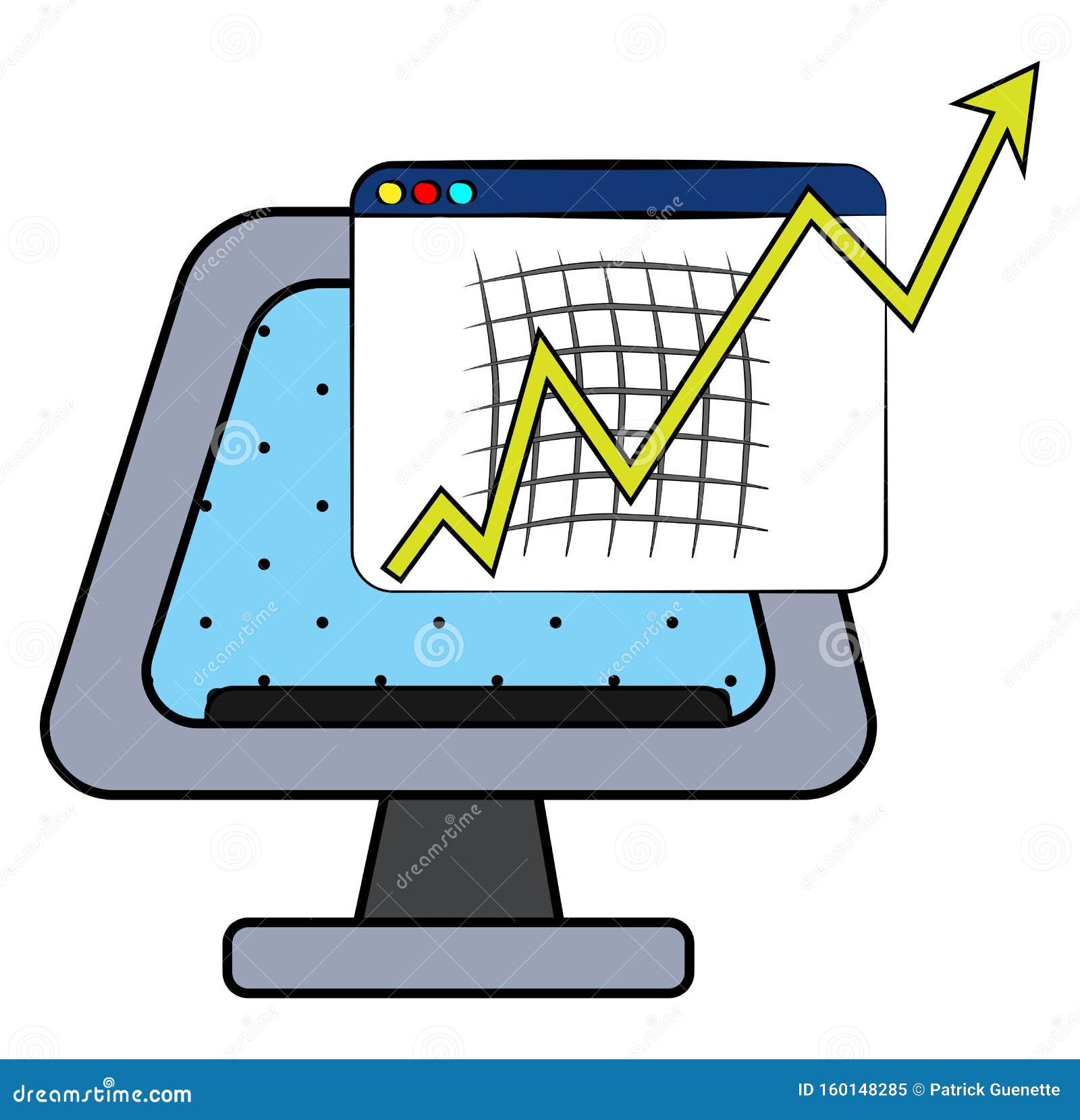 Graph With Accelerating Growth Vector Or Color Illustration ... Graph With Accelerating Growth Vector Or Color Illustration ...