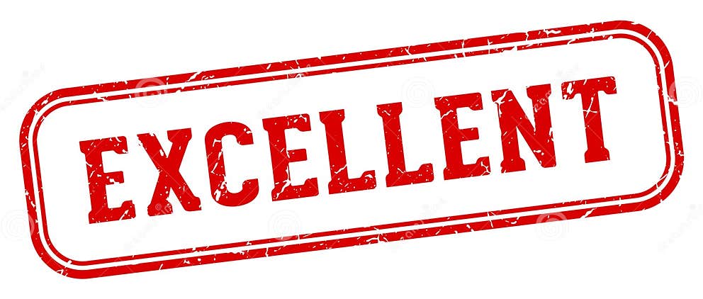 Excelente Sello. Excelente Marca Rectangular Sobre Fondo Blanco ...