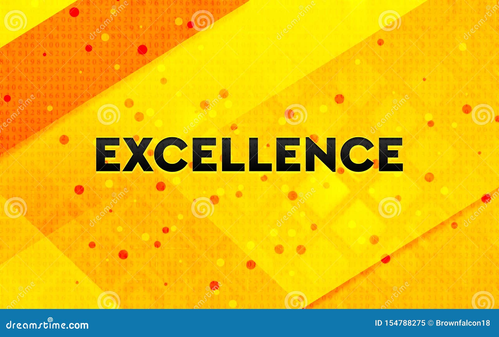 Excellence Abstract Digital Banner Yellow Background Stock Illustration ...