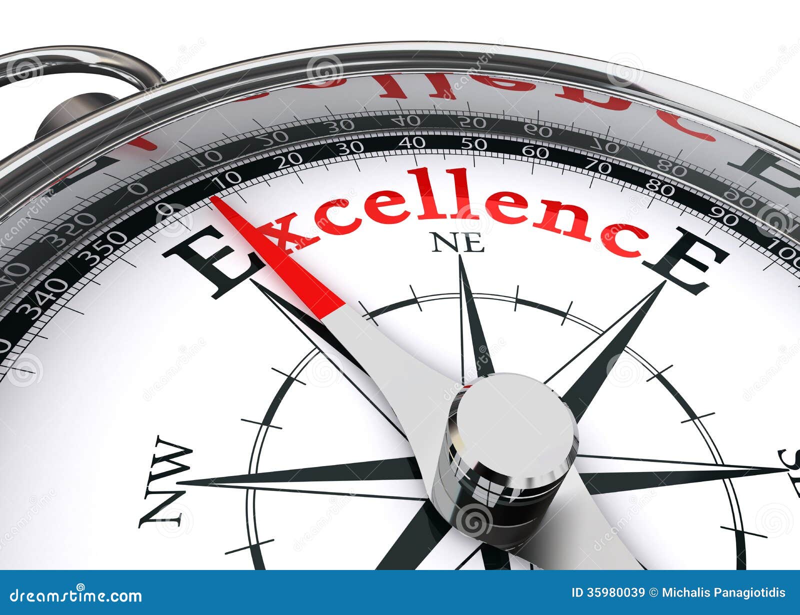 Excellence Conceptual Compass Stock Illustration - Illustration of ...