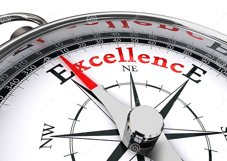 Excellence Conceptual Compass Stock Illustration - Illustration of ...
