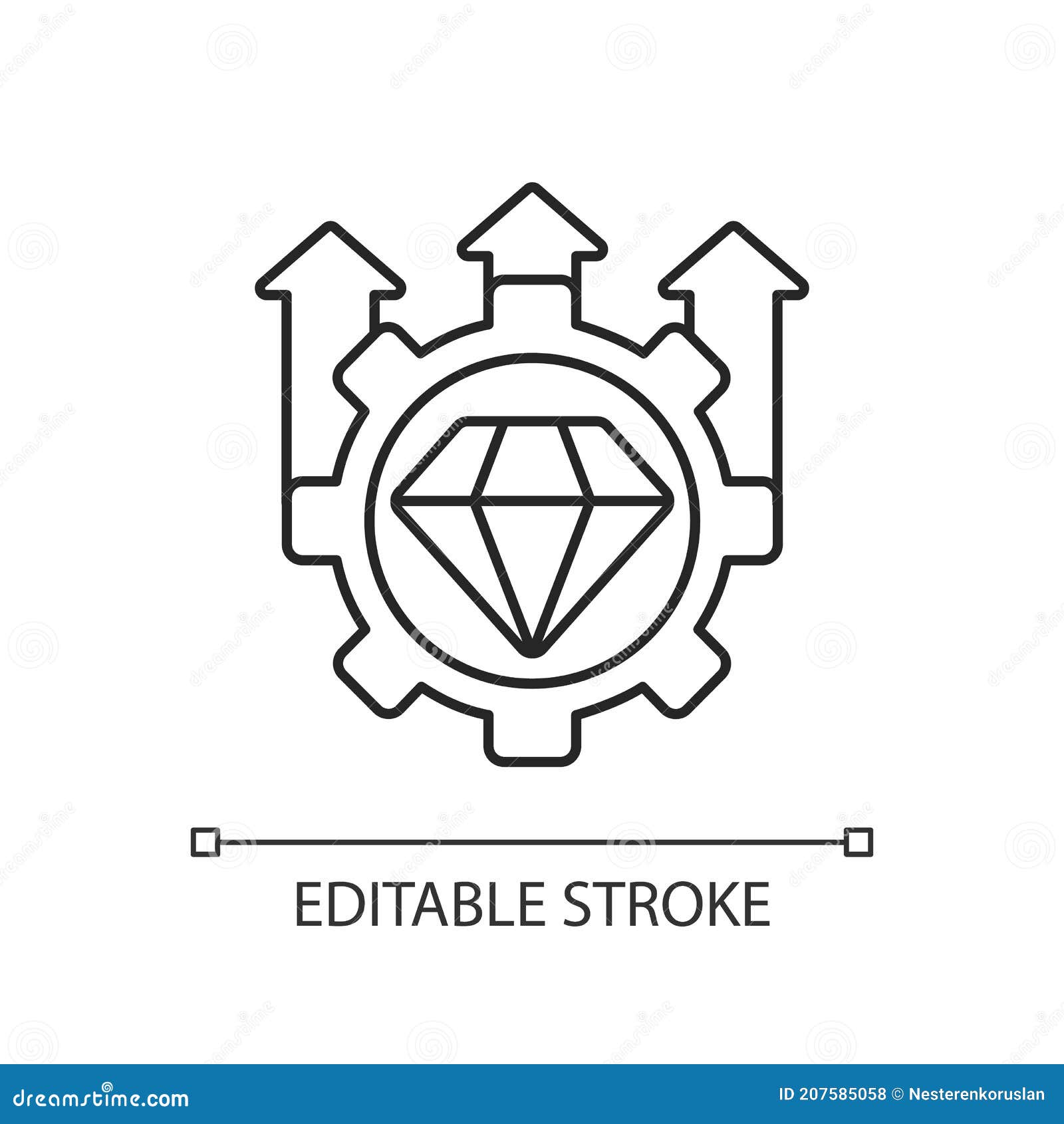 Excellence, High Standards Linear Icon Stock Illustration ...