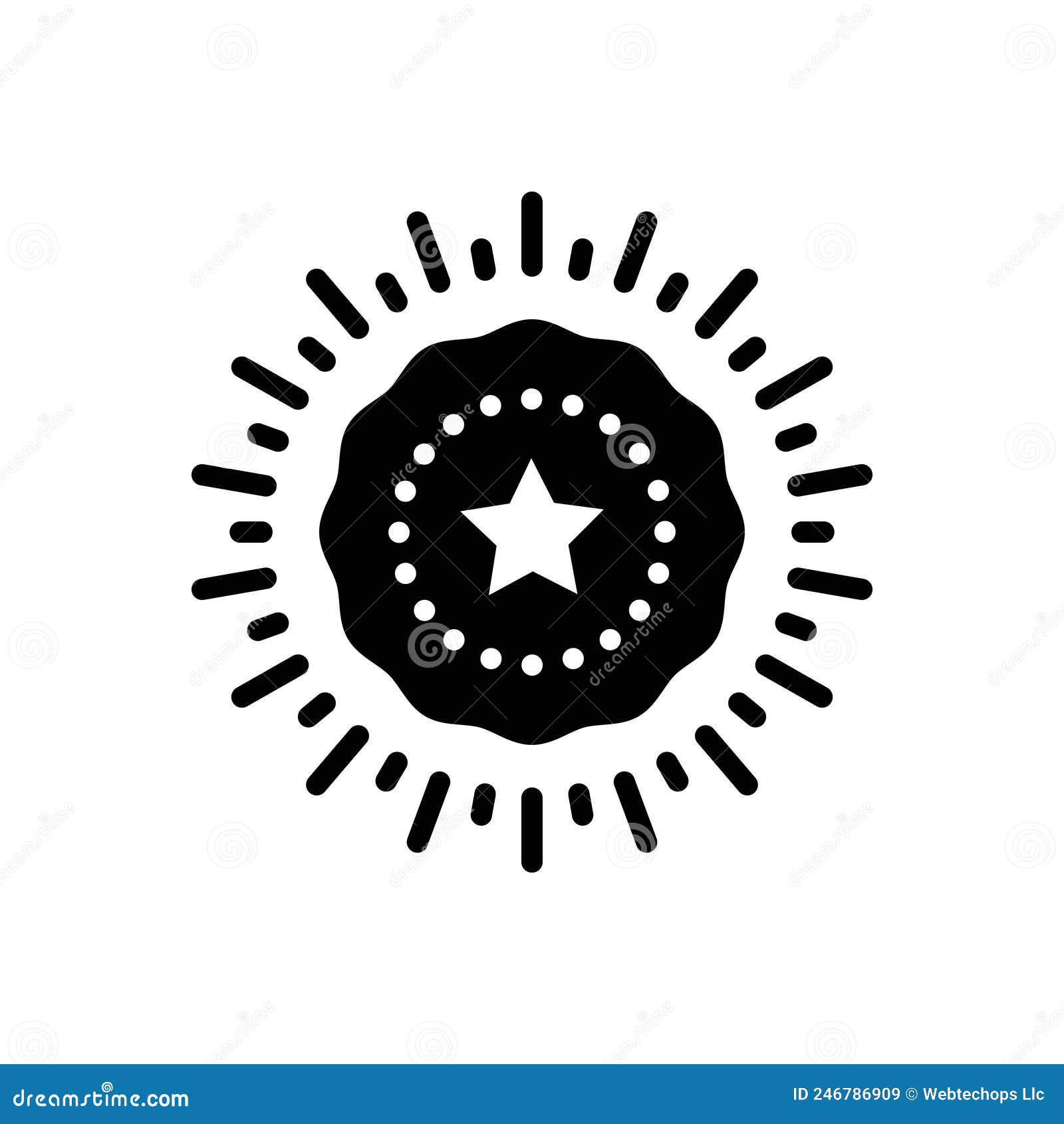 Black Solid Icon for Excellence, Quality and Ranking Stock Vector ...