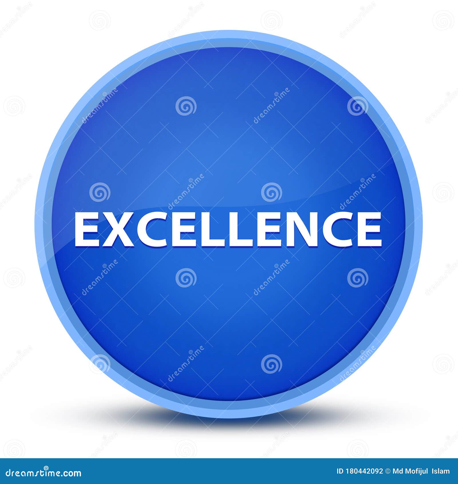 Excellence Isolated on Special Blue Round Button Abstract Stock ...