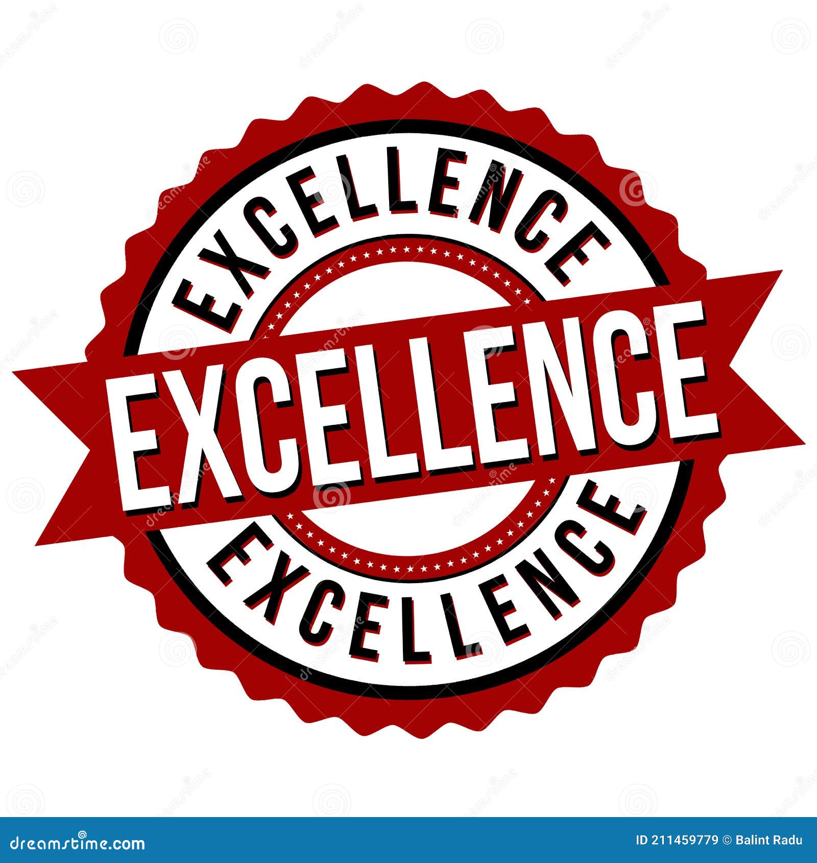 Excellence Label or Sticker on White Stock Vector - Illustration of ...