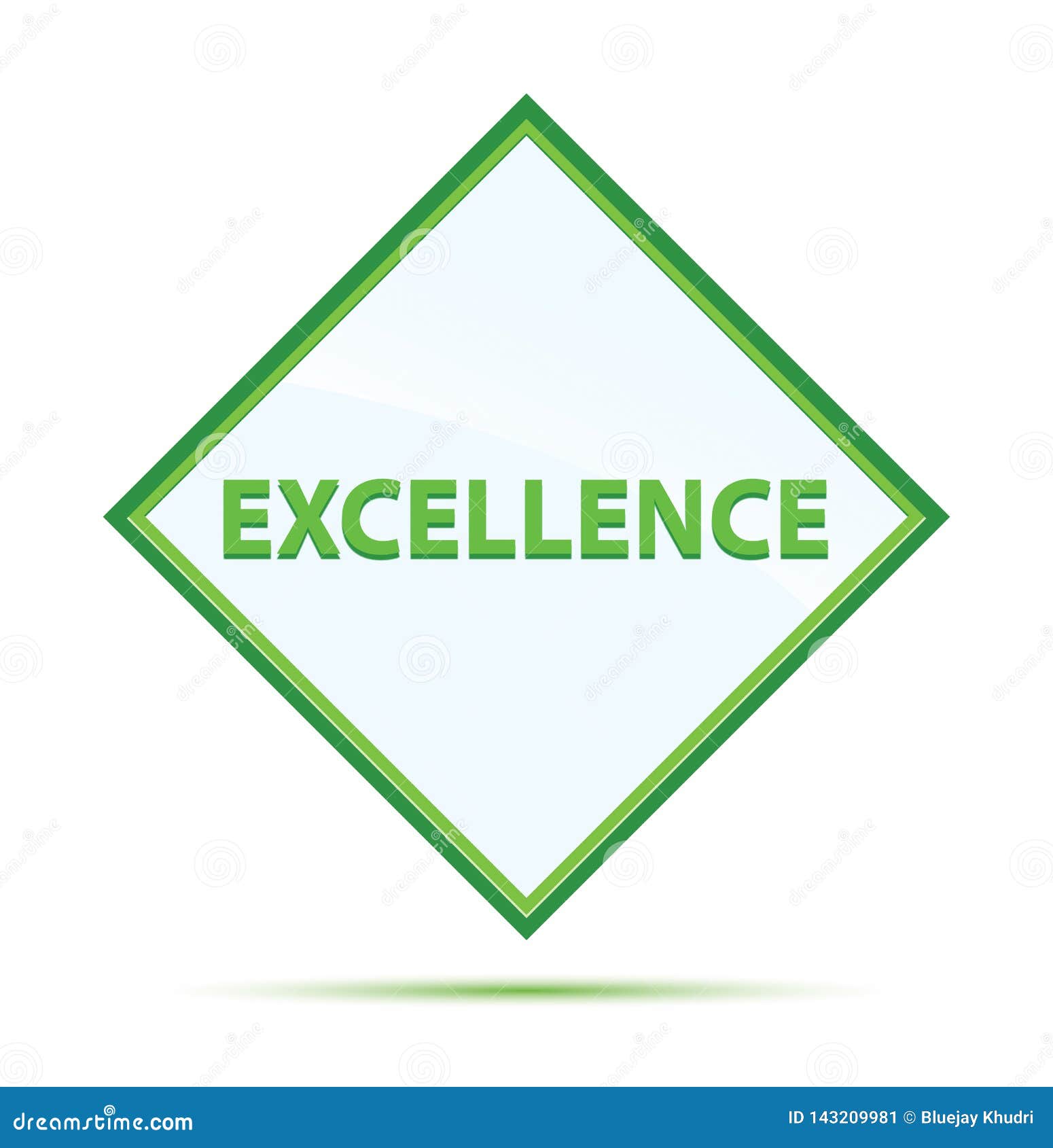 Excellence Modern Abstract Green Diamond Button Stock Illustration ...