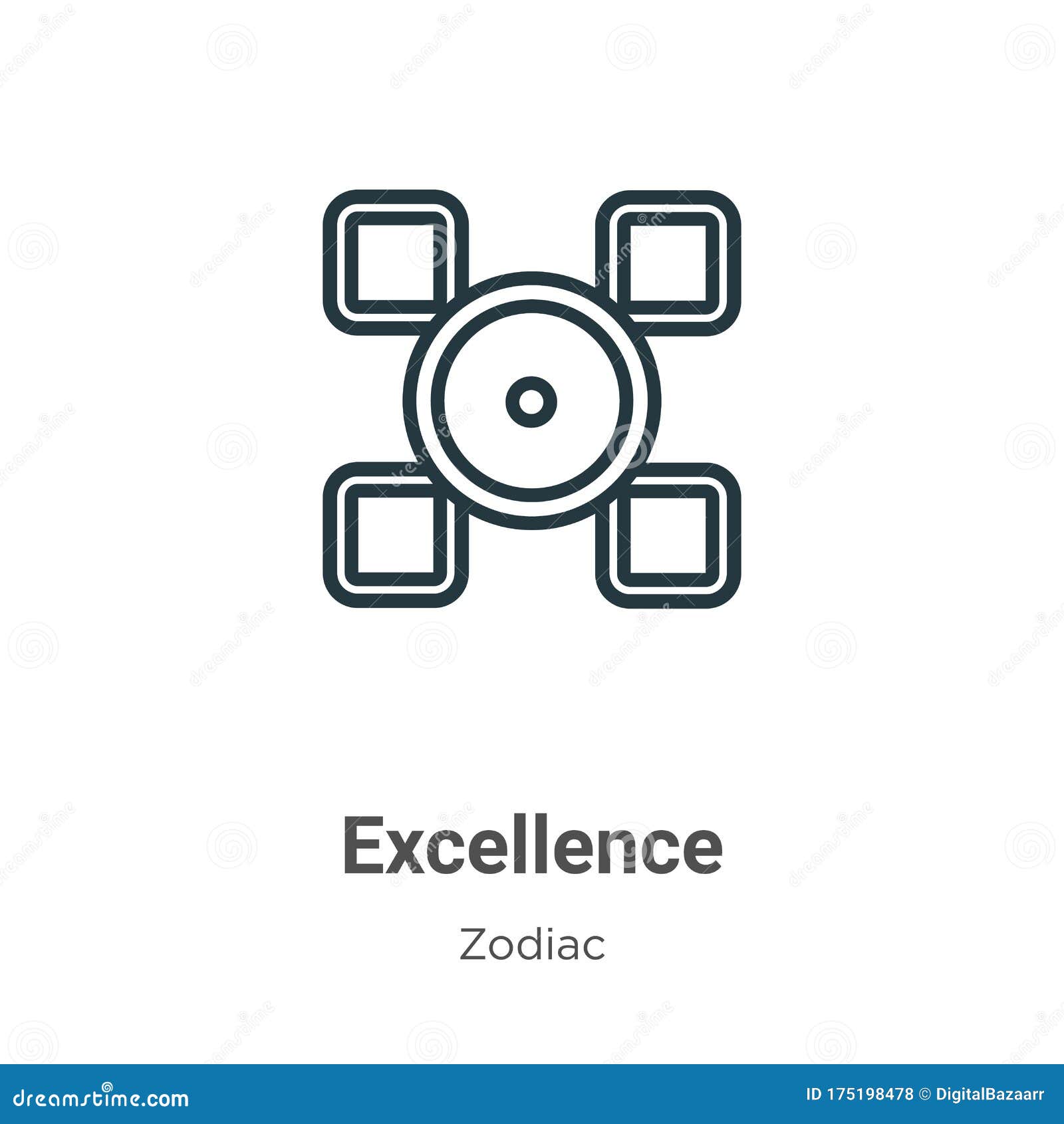 Excellence Outline Vector Icon. Thin Line Black Excellence Icon, Flat ...