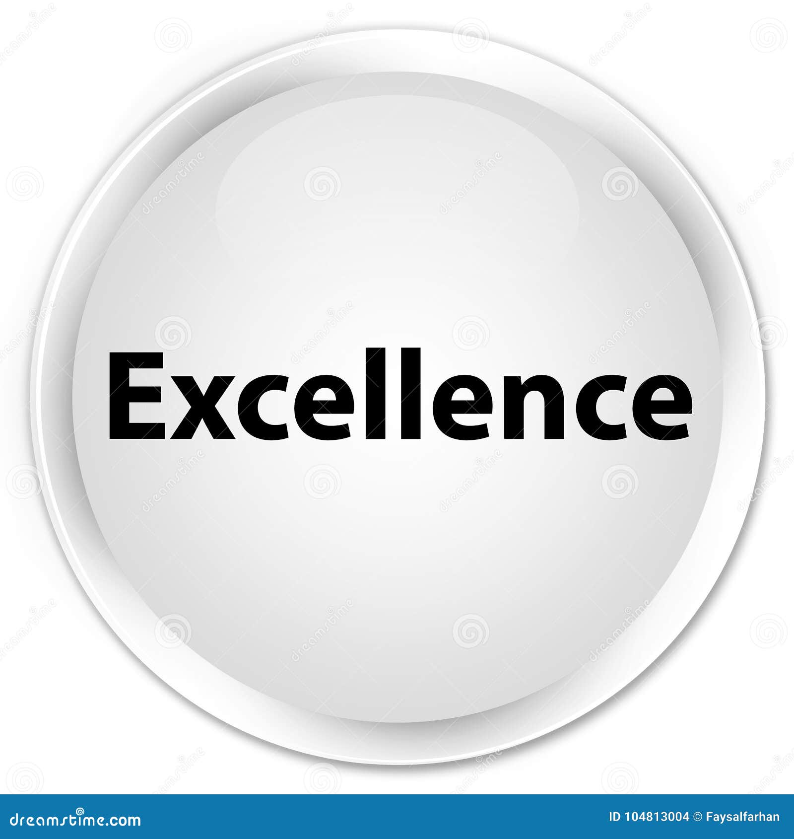 Excellence Premium White Round Button Stock Illustration - Illustration ...