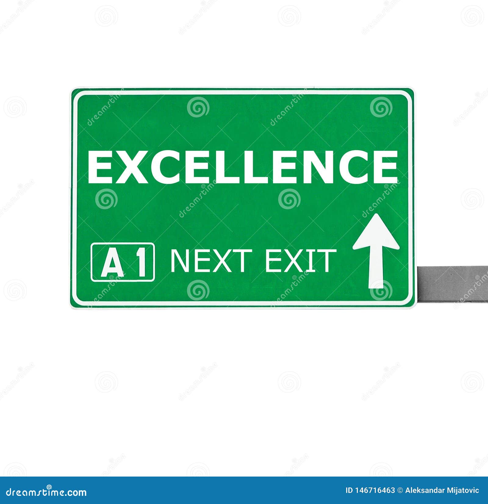 EXCELLENCE Road Sign Isolated on White Stock Image - Image of ...